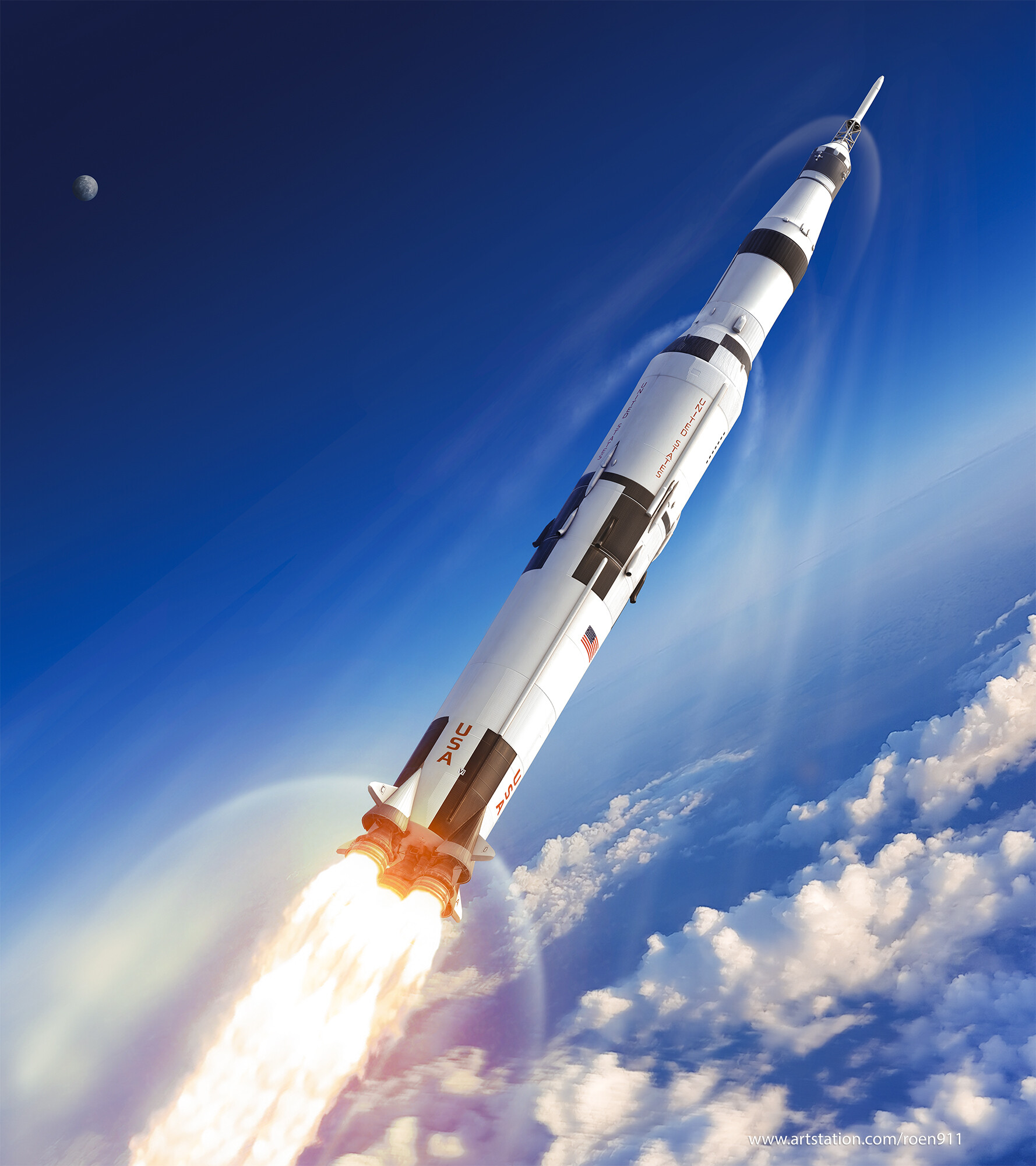 Saturn Nasa Launch Wallpaper