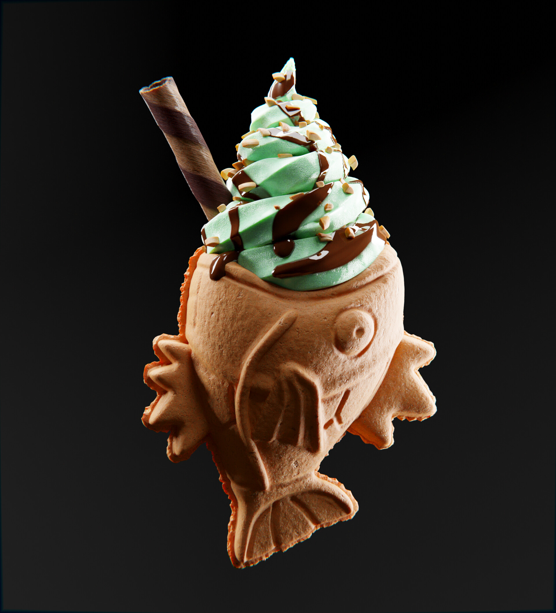 Jovan Ong - Mint Ice Cream Taiyaki