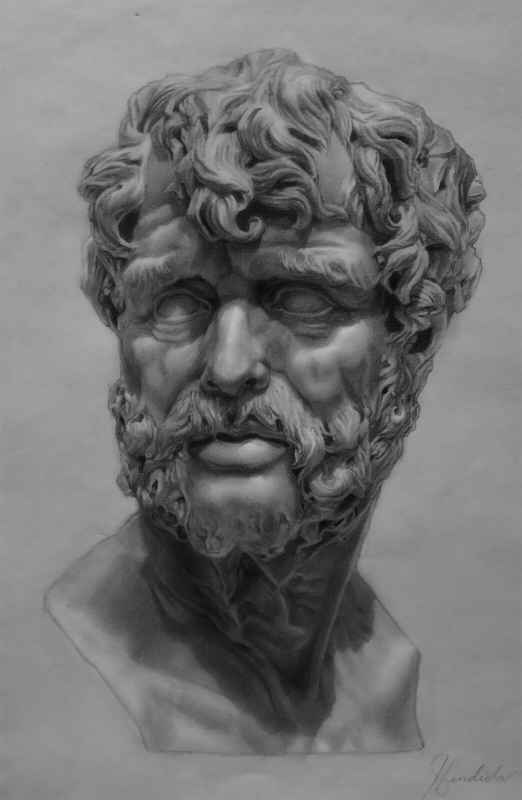 Clint Philomart - Cast Drawing of Lucius Seneca