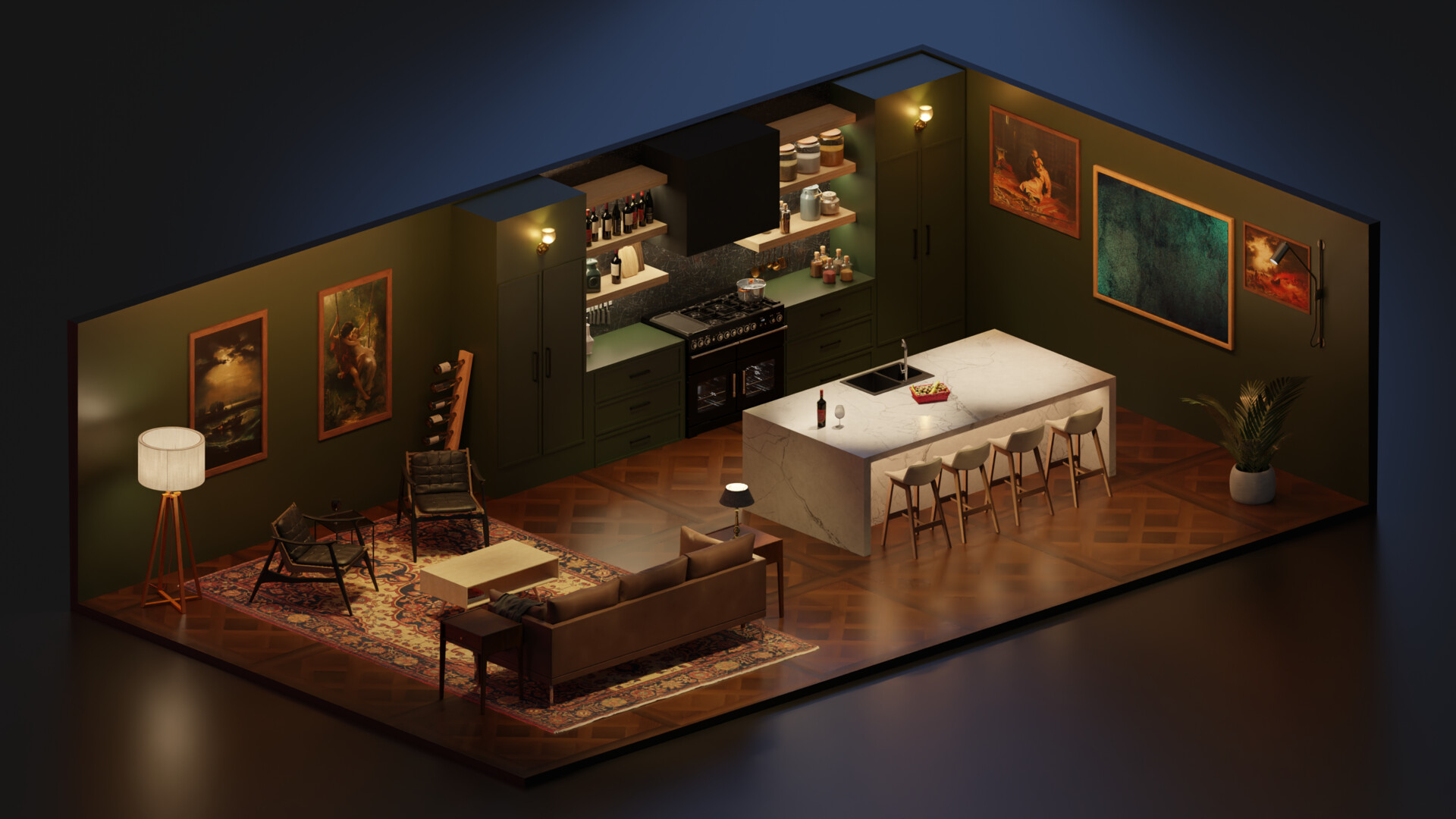 ArtStation - Moody Kitchen