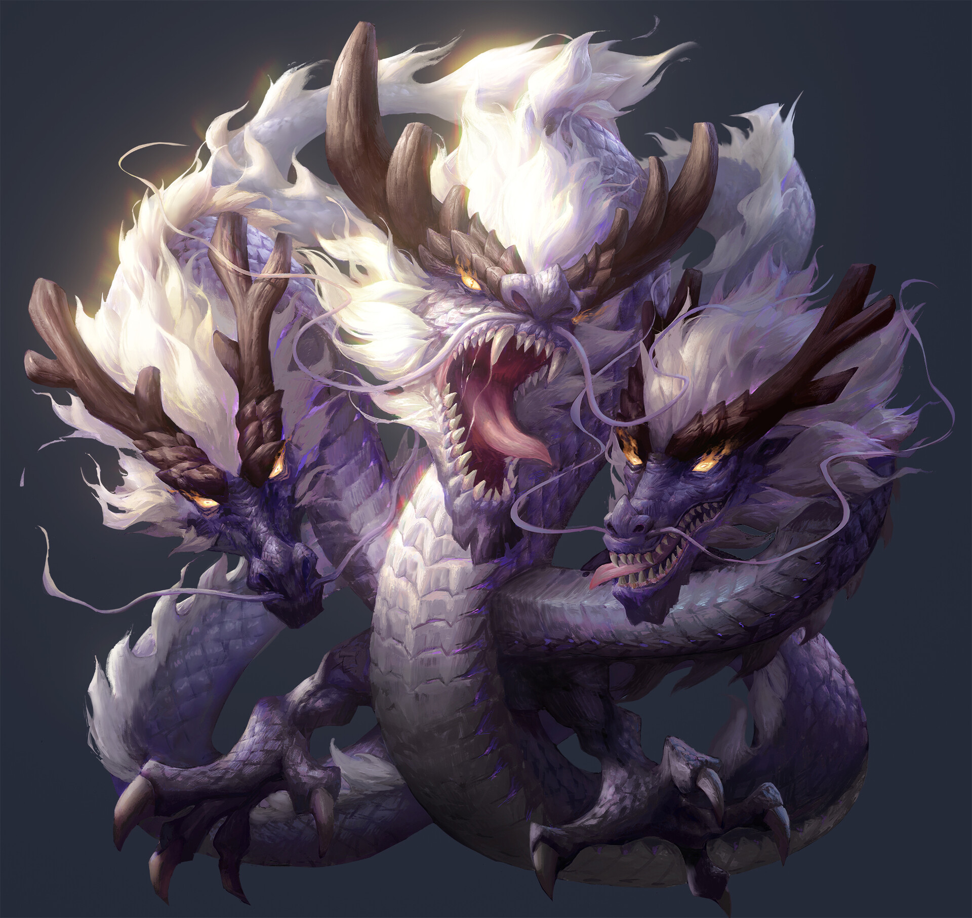 ArtStation - dragon, three heads