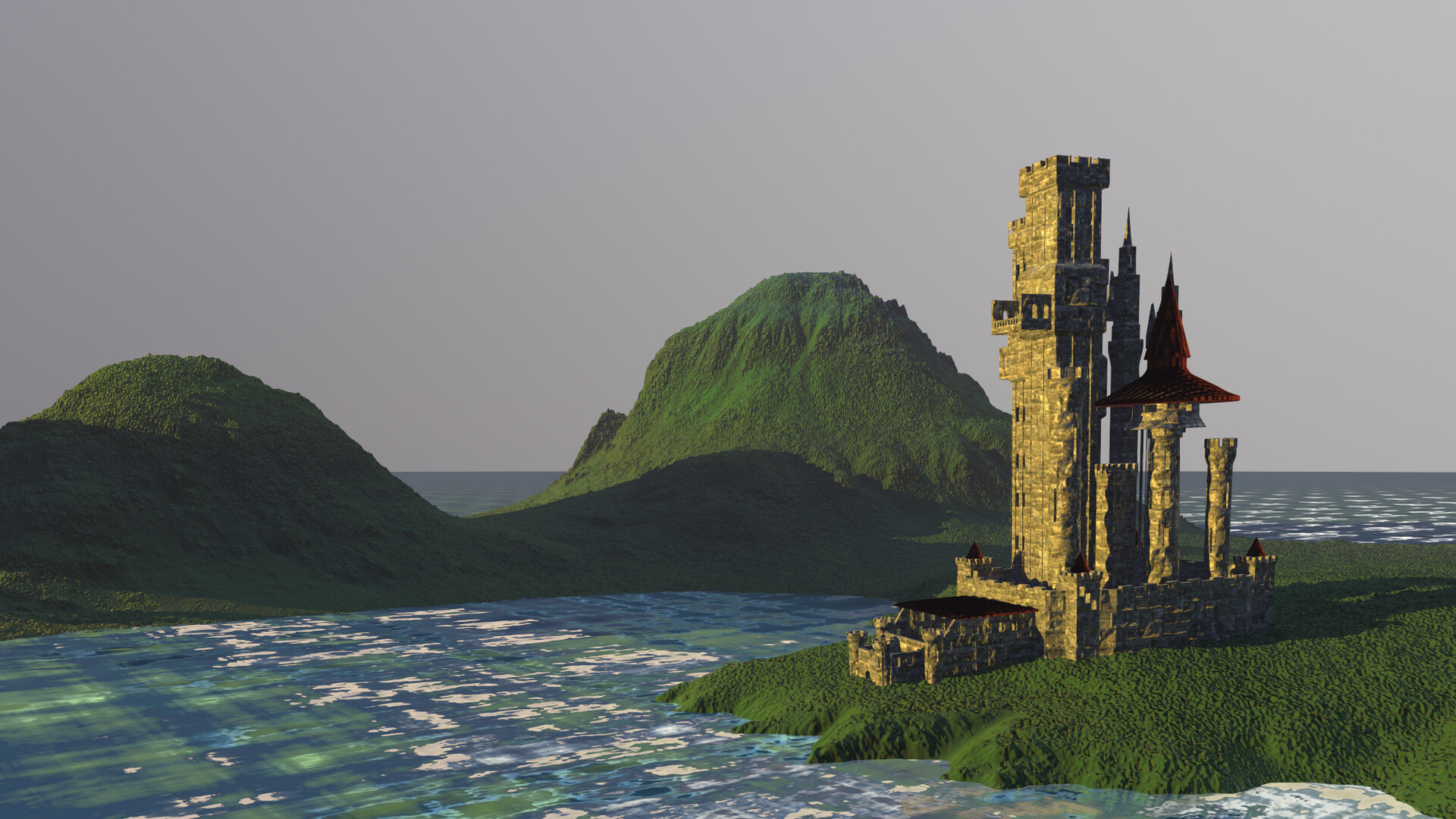 ArtStation - Landscape, castle