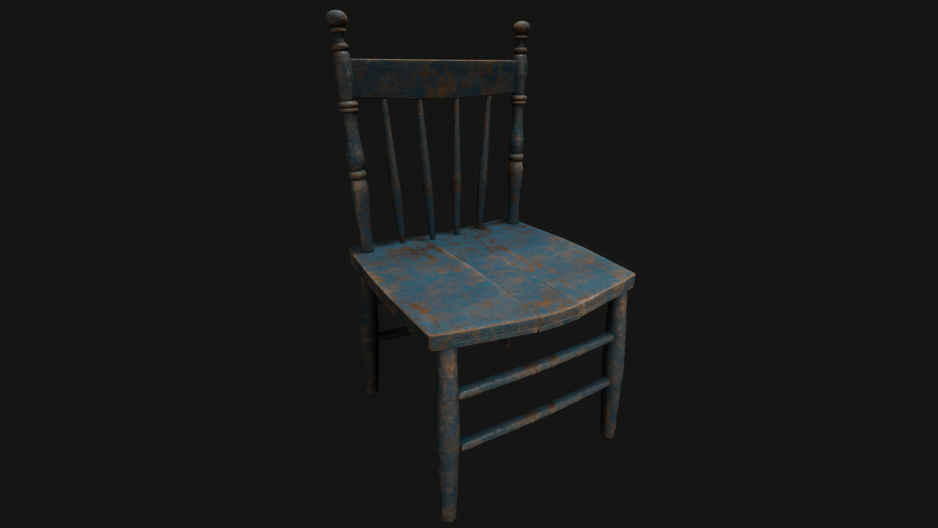 ArtStation - Low Poly Old Chair Game Ready Asset