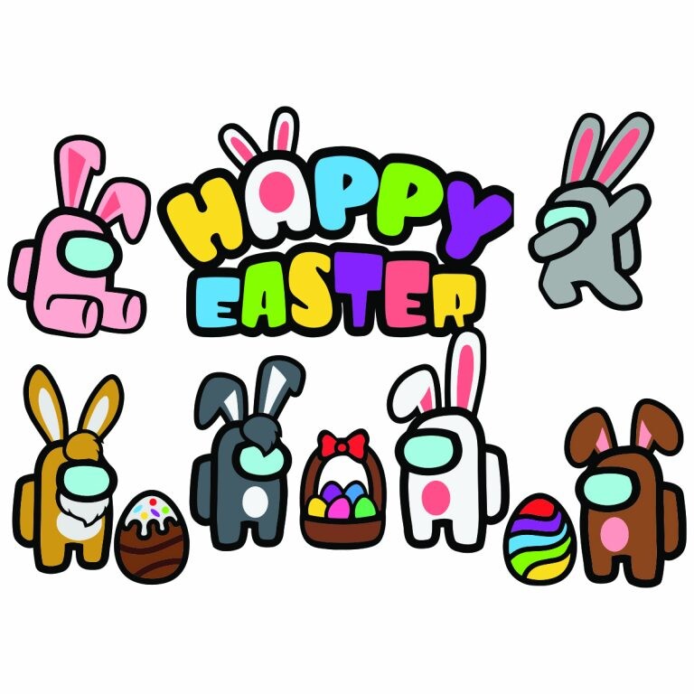 ArtStation - Among Us Bunny Happy Easter Svg, Easter Svg