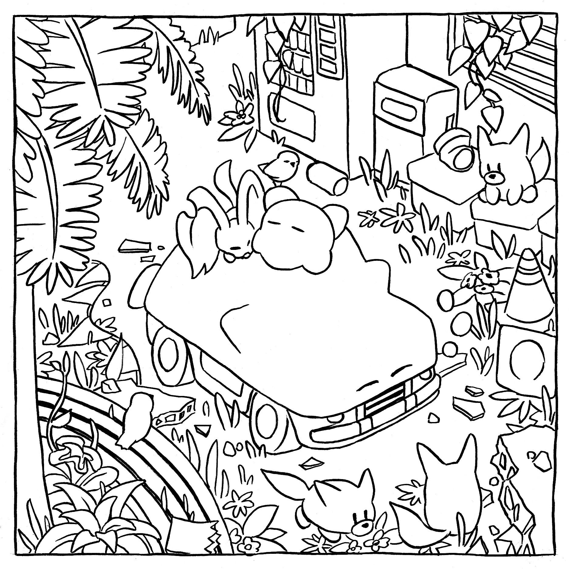 kirby and the forgotten land printable coloring pages