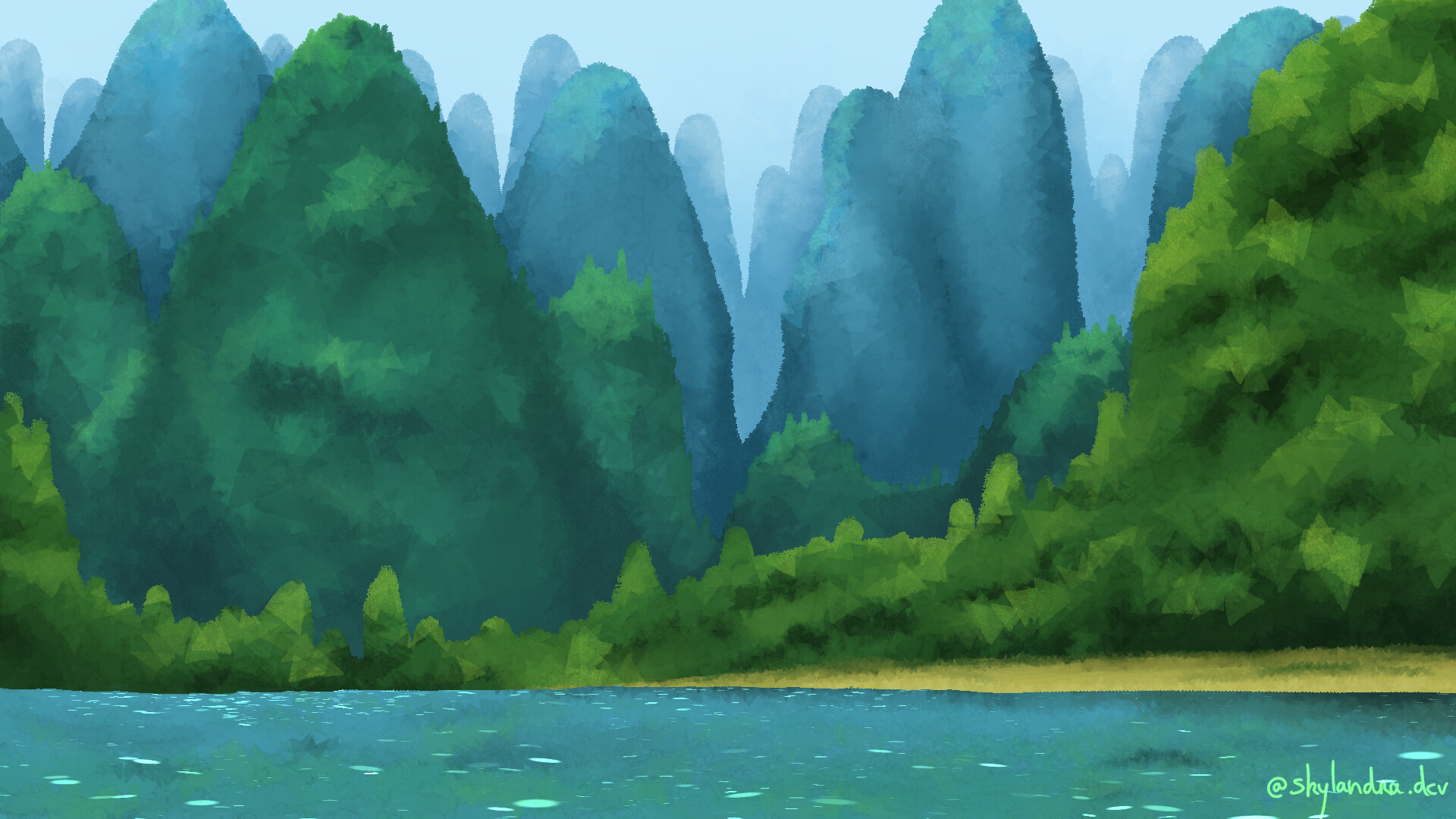 ArtStation - Mountain landscape