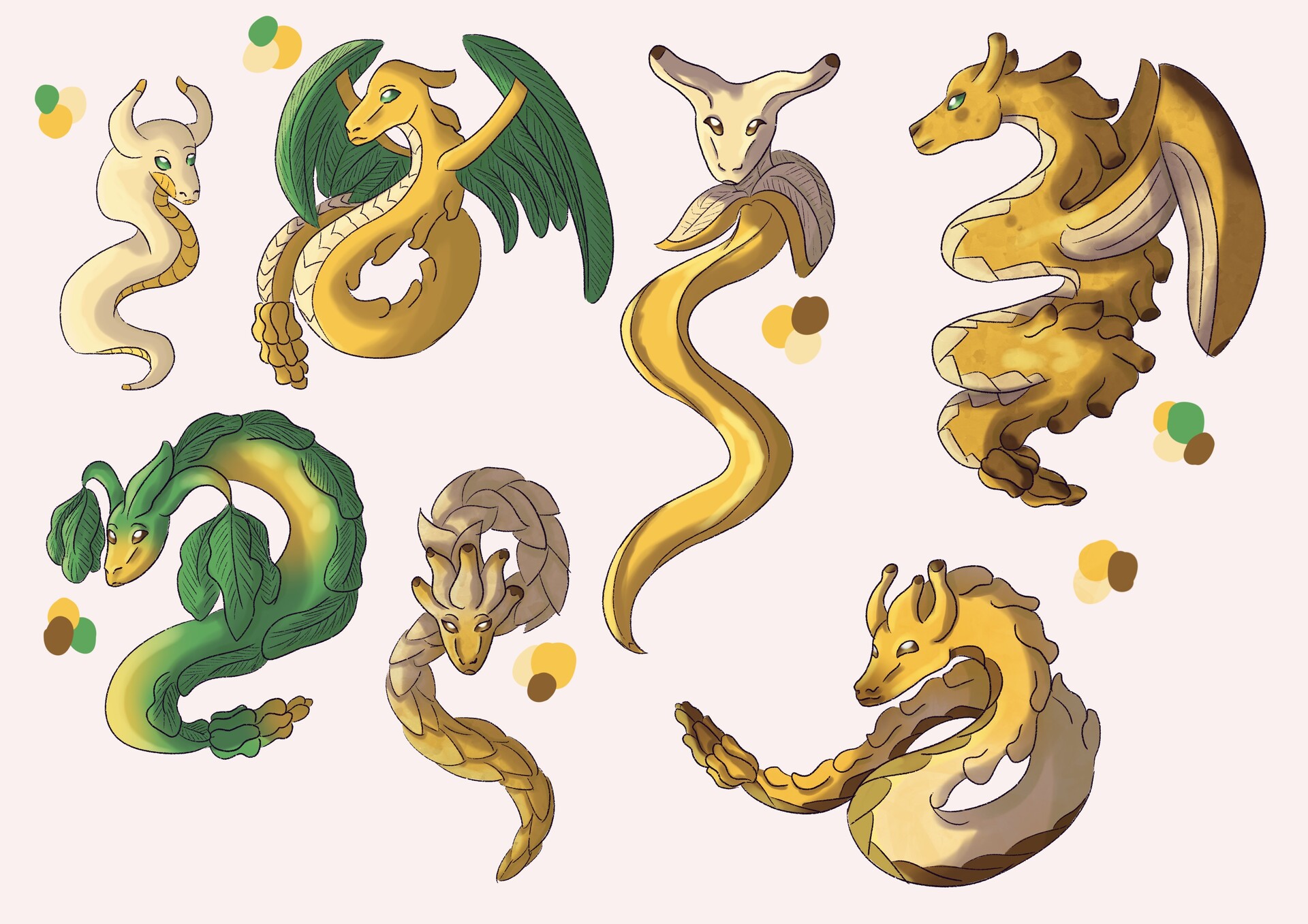 ArtStation - Banana Dragons