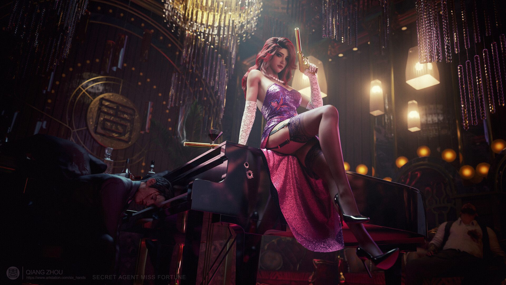 ArtStation - Secret Agent Miss Fortune fan art digital 3D