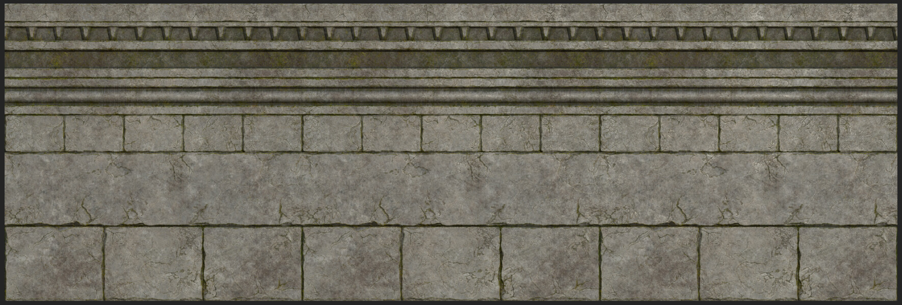KieronClark3D.com - PBR Old Stone Trim Sheet