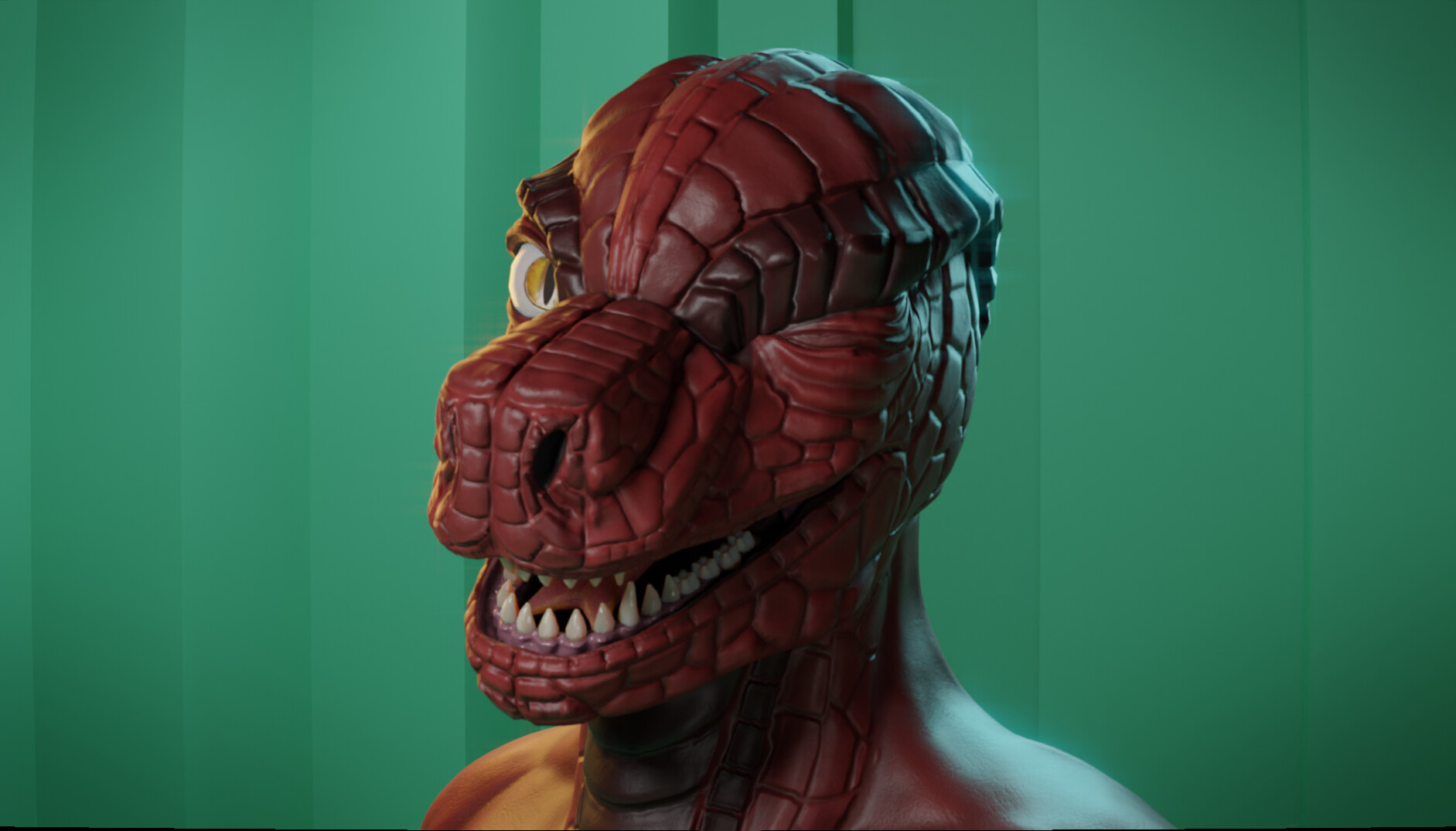 ArtStation - Lizard Character Bust