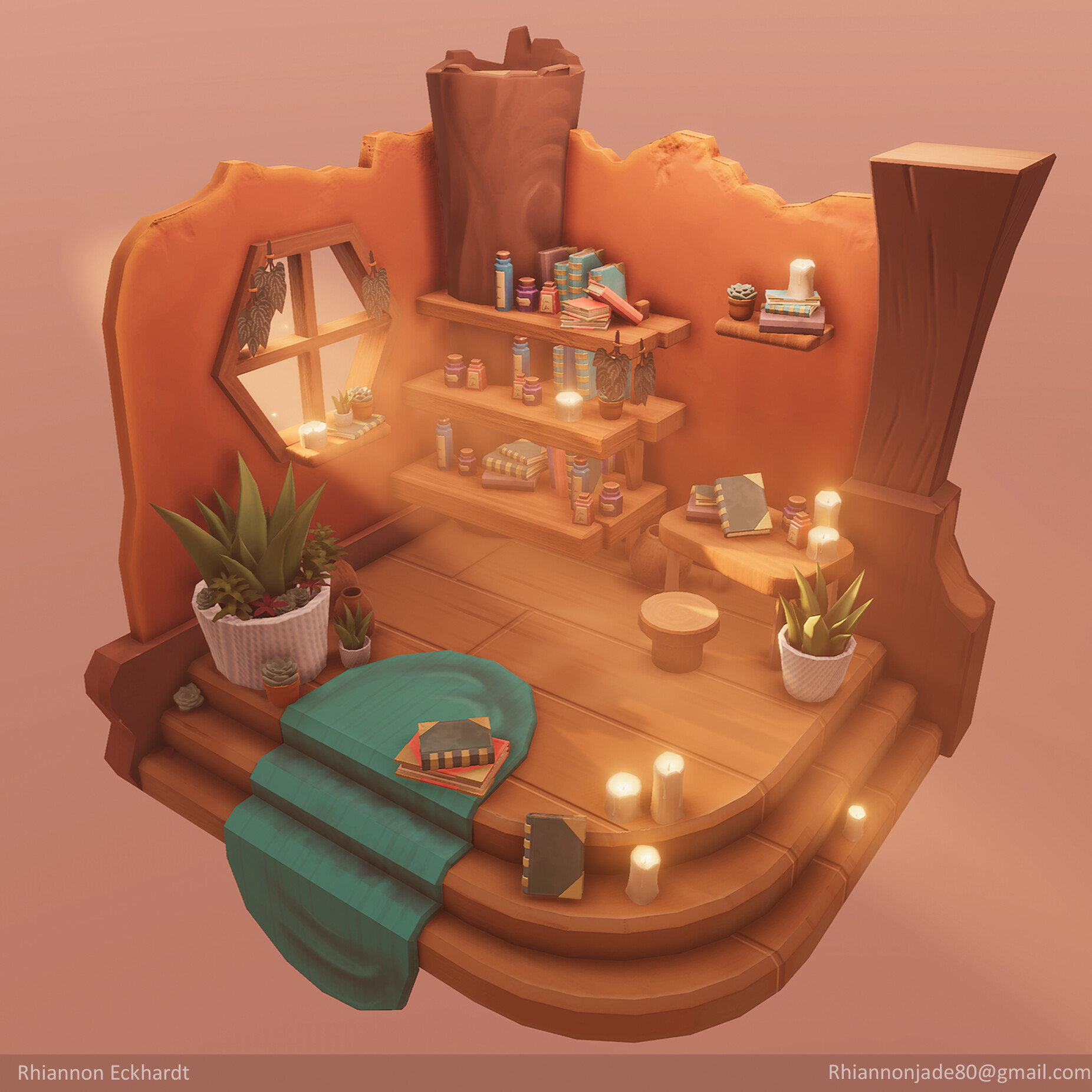 ArtStation - Cozy stylized tree house