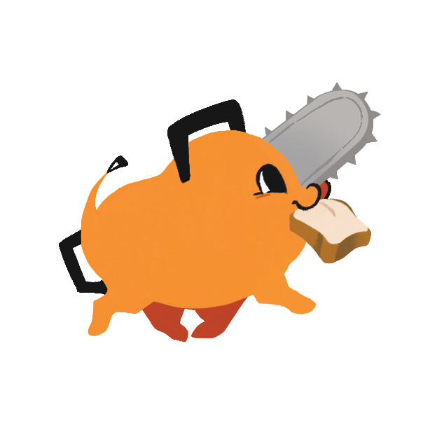 ArtStation - Pochita with a single slice of white bread