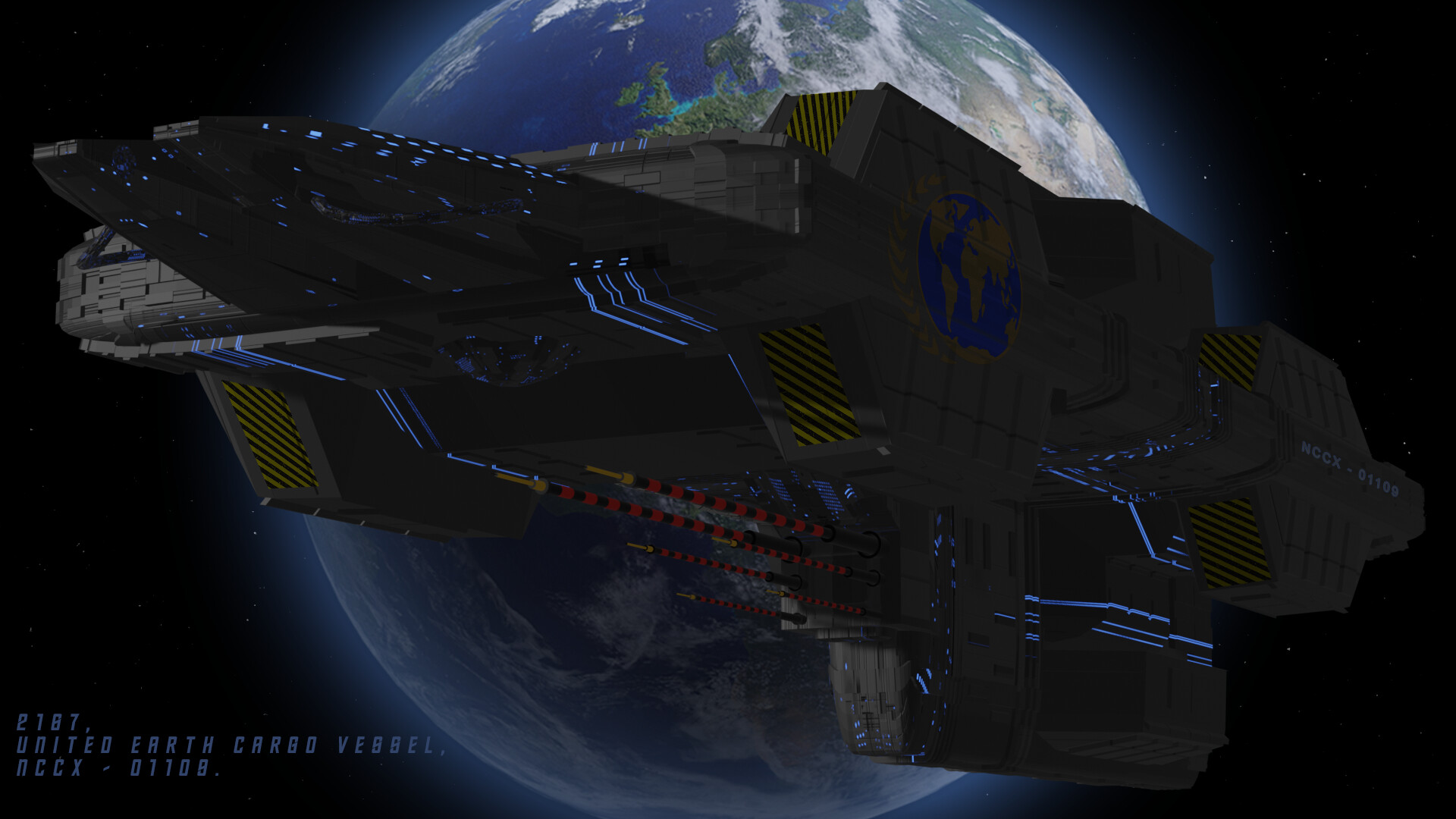 ArtStation - United Earth Cargo Vessel.