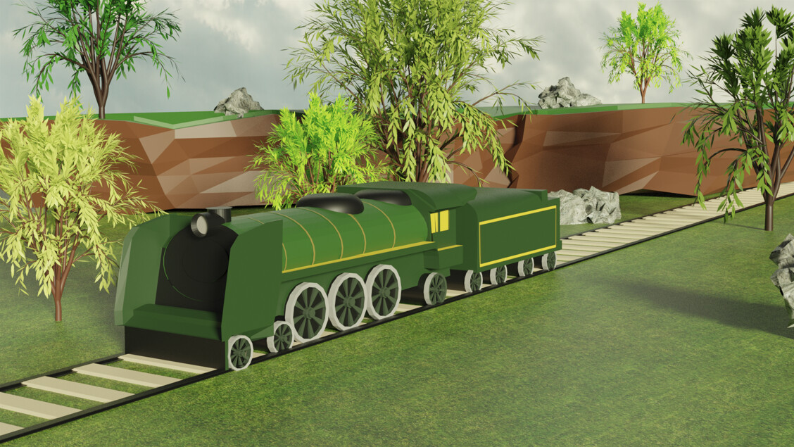 ArtStation - Locomotive 620 Steam Train