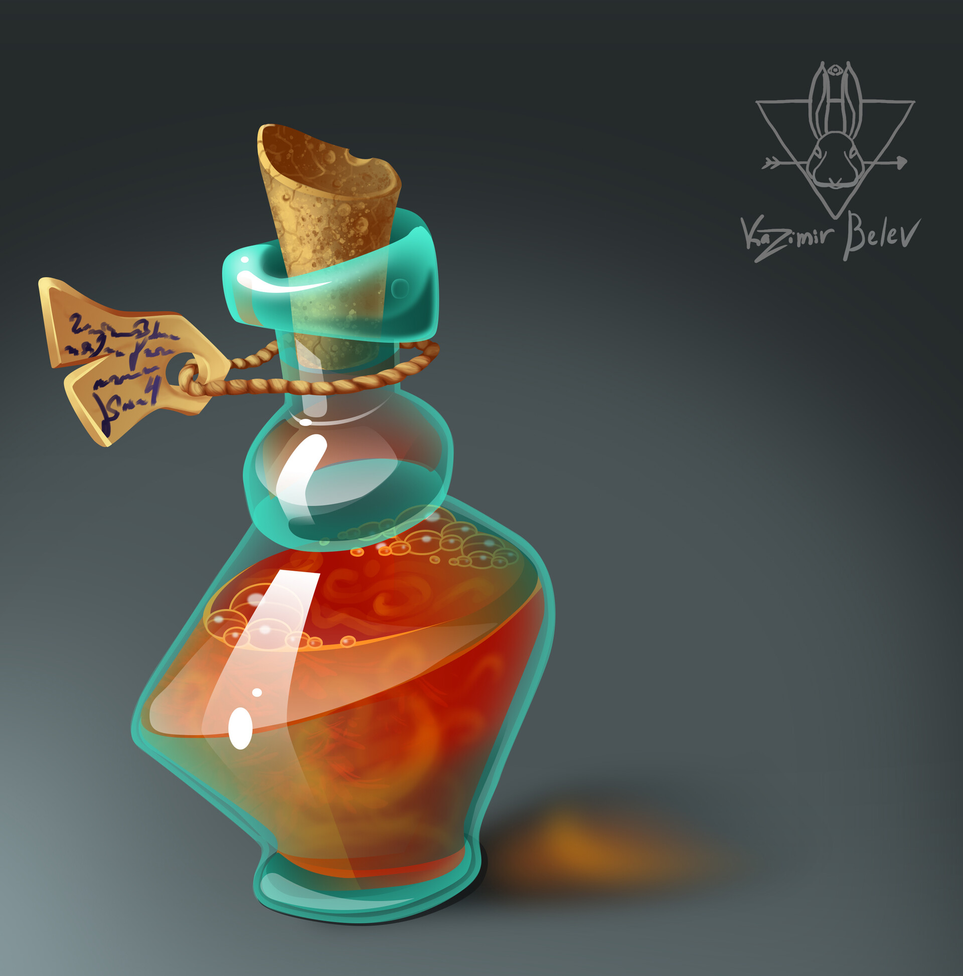 ArtStation - Bottle of liquid fire