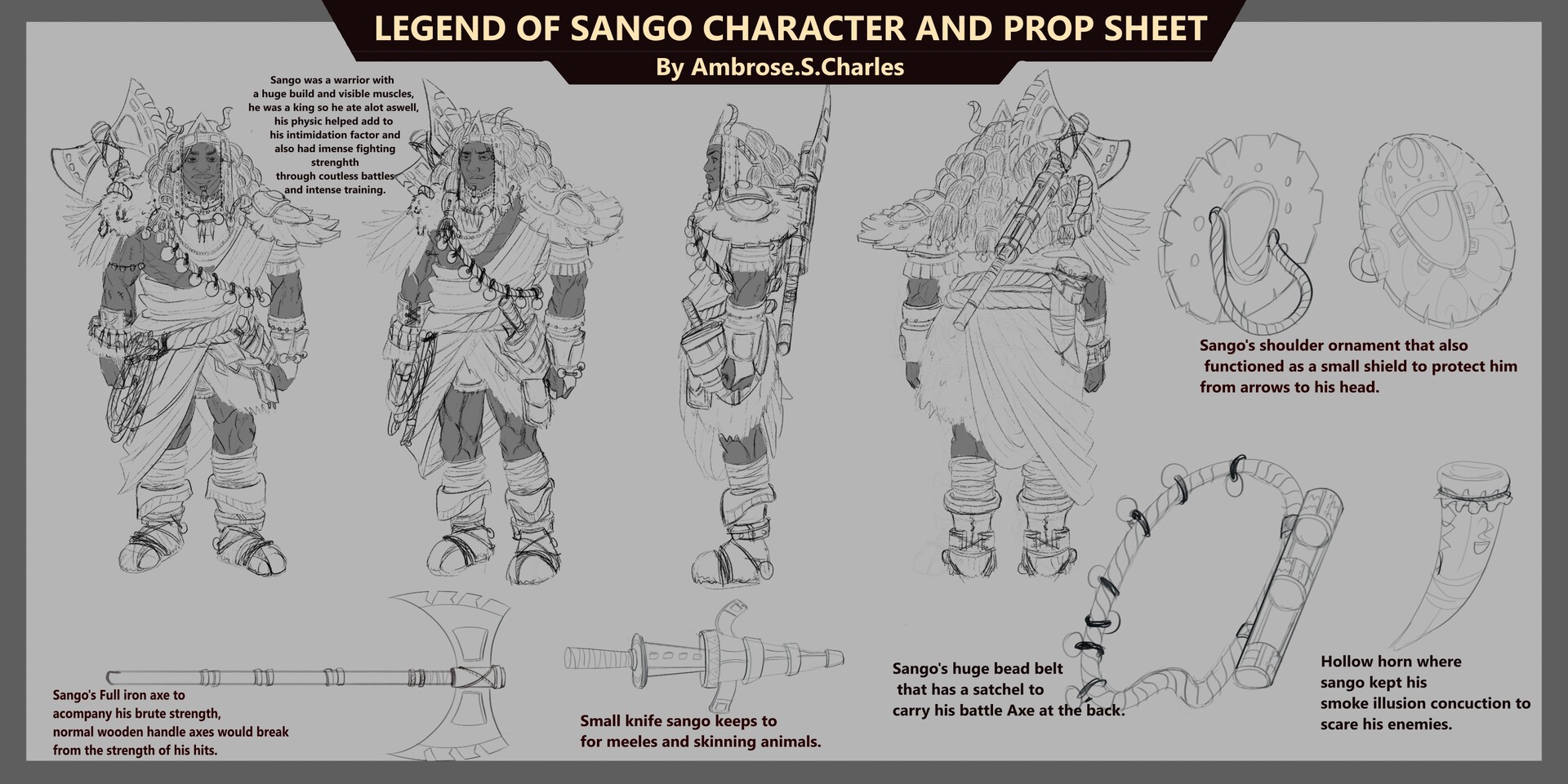 ArtStation - Legend of sango character sheet