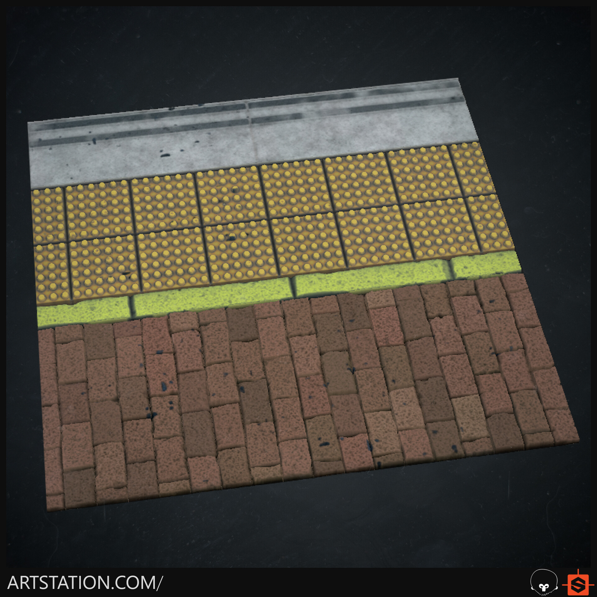 ArtStation - floor of train station (renfe in spain)