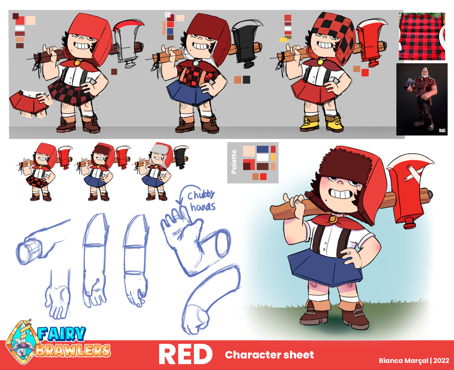 Bianca Marçal - RED | Character design Fairy Brawlers