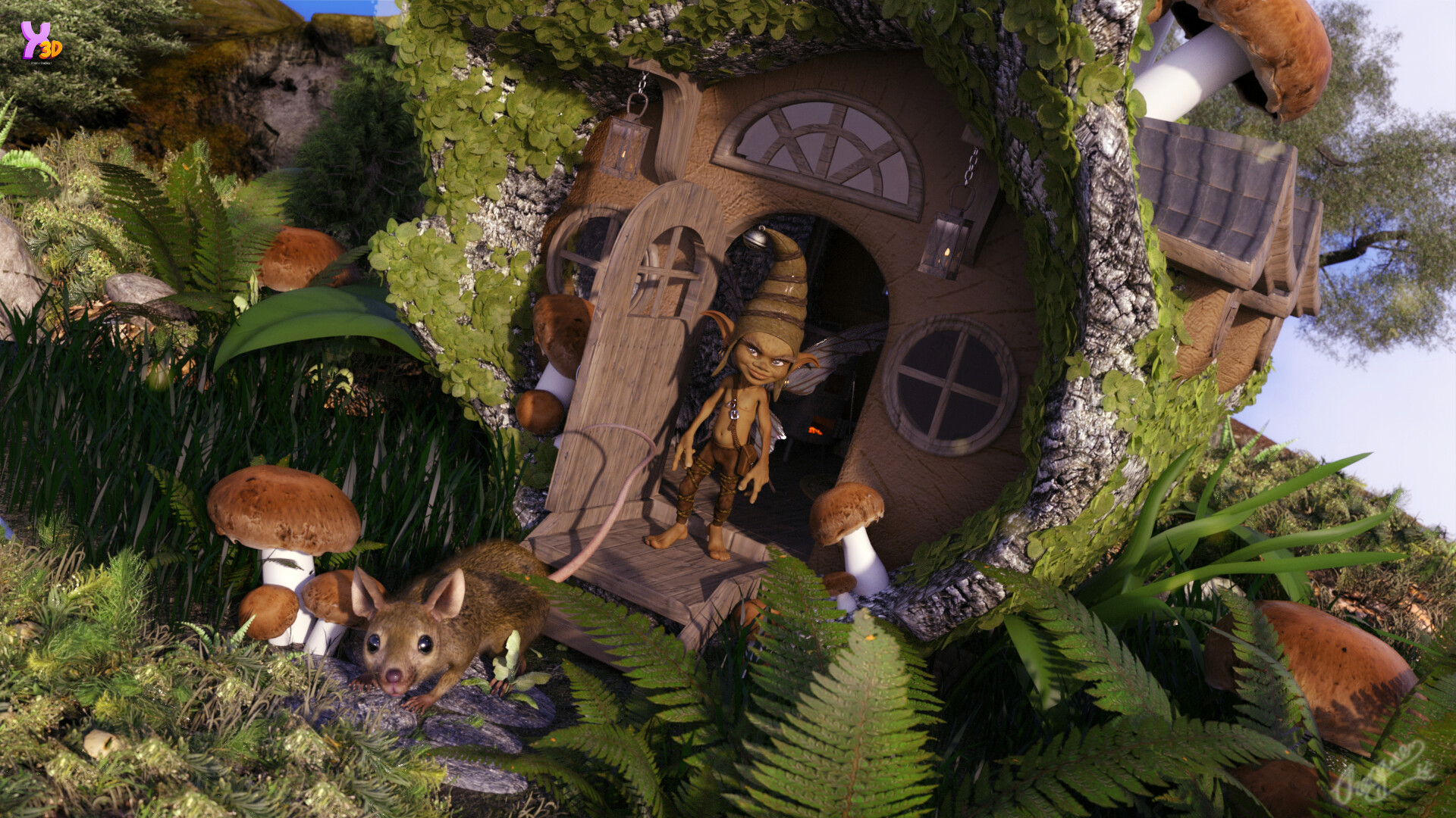 ArtStation - The Log House by Tim82