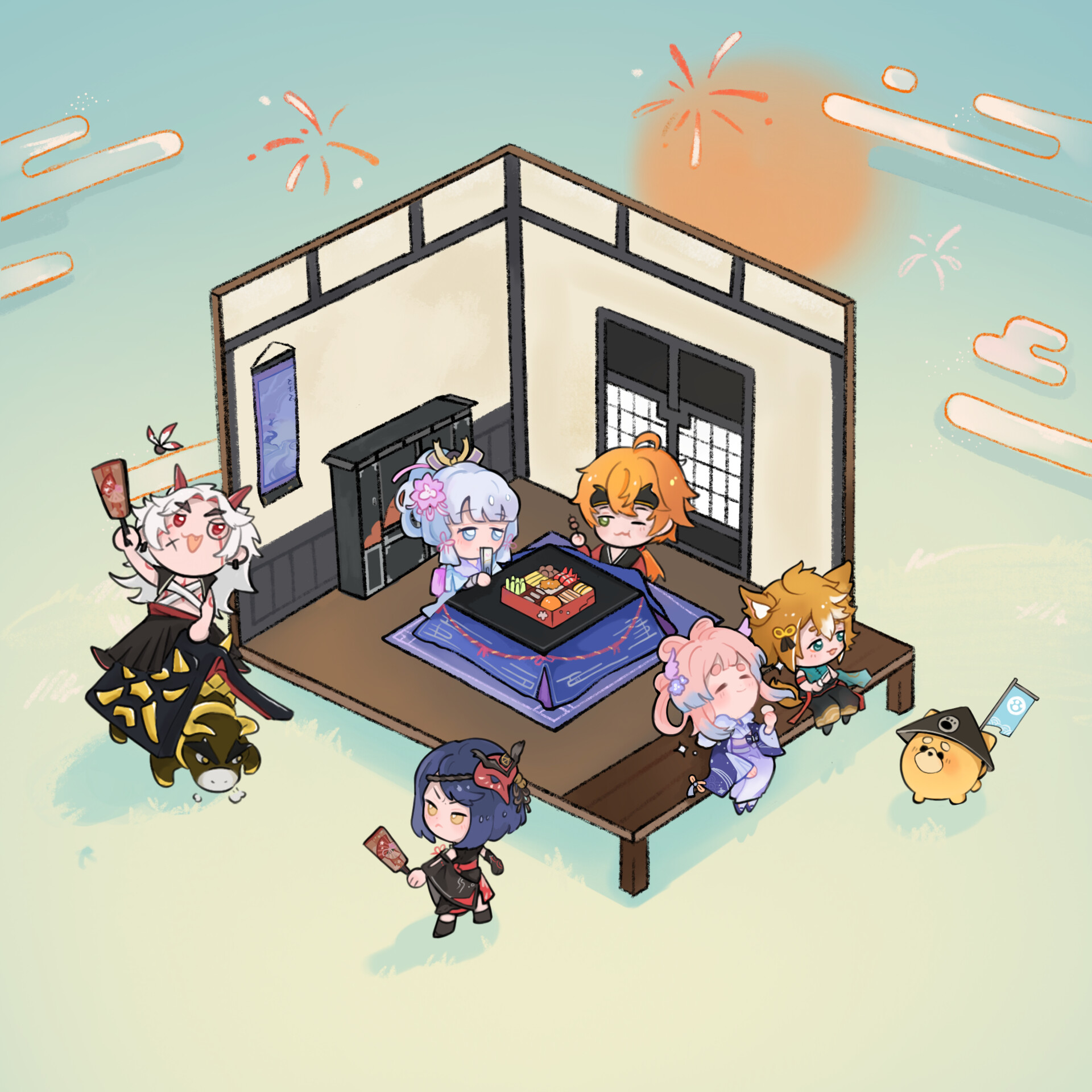 ArtStation - Genshin Impact New Year Inazuma Illustration