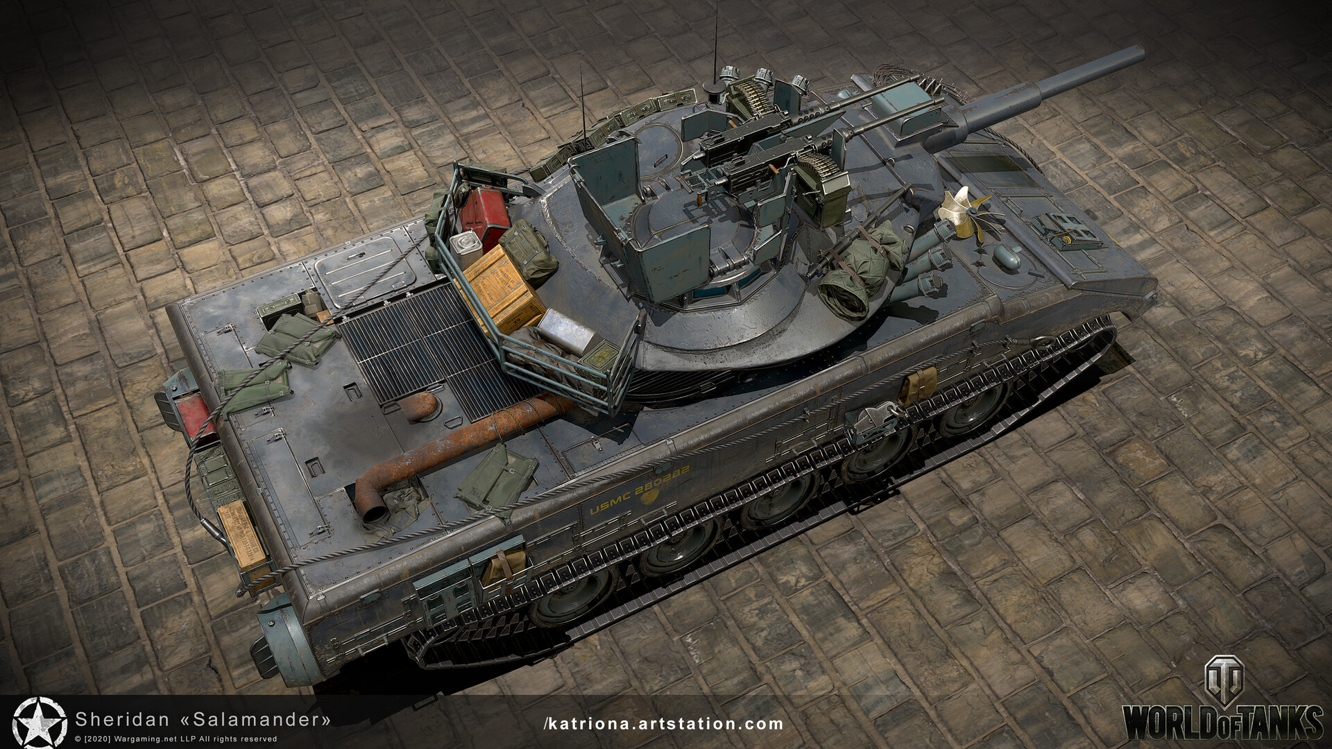Katerina Rogutovich - Salamander --3D style for XM551 SHERIDAN World Of Tanks
