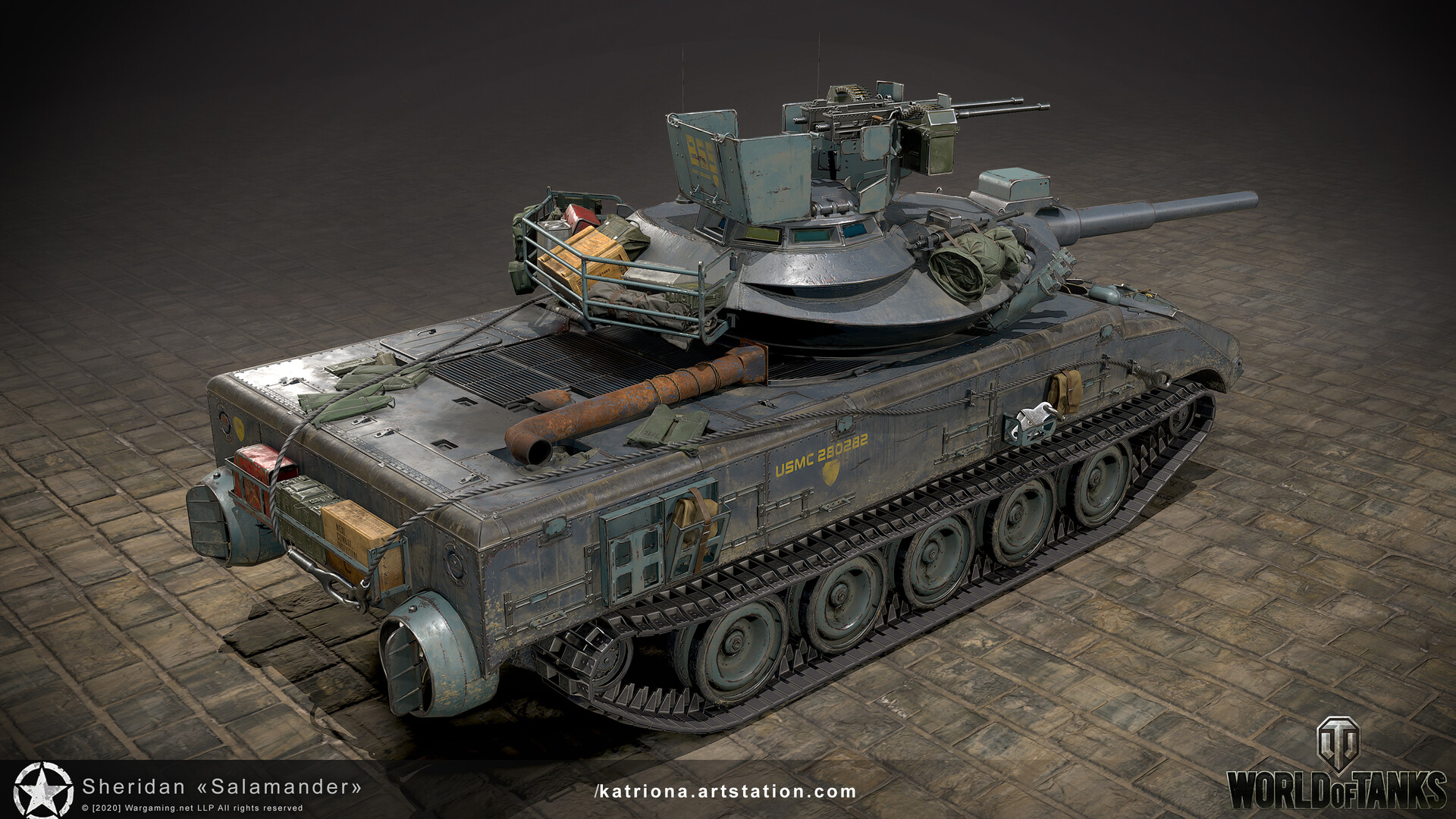 Katerina Rogutovich - Salamander --3D style for XM551 SHERIDAN World Of Tanks