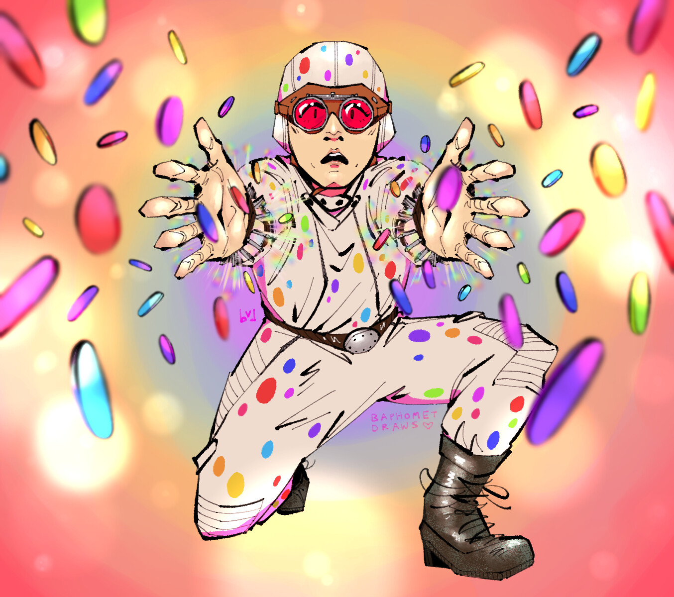 ArtStation - Polka-Dot Man in action