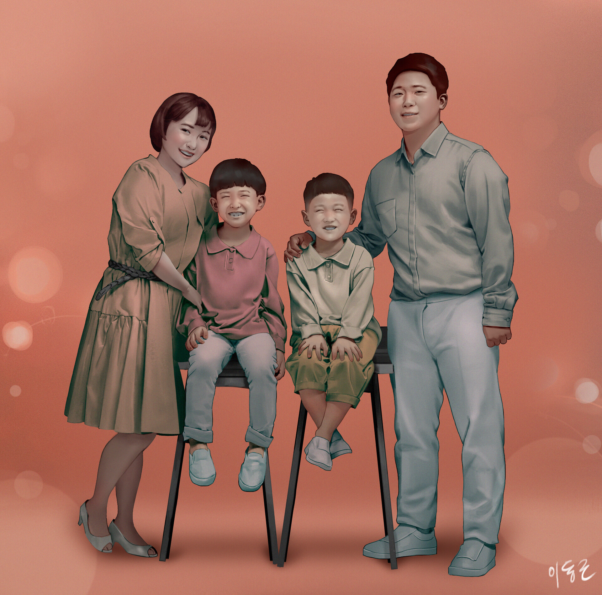 ArtStation - friend's family drawing