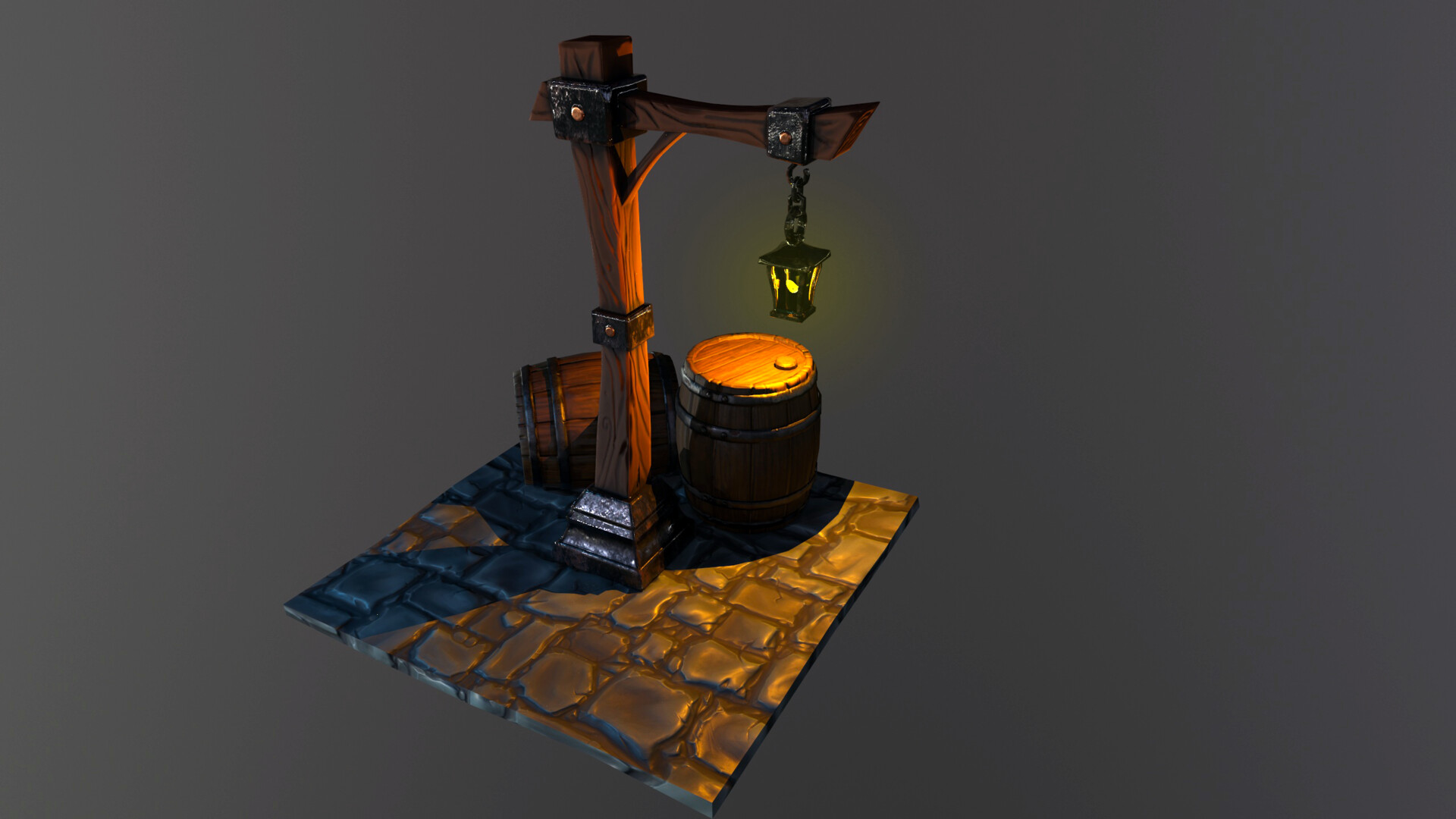 ArtStation - medieval lamp