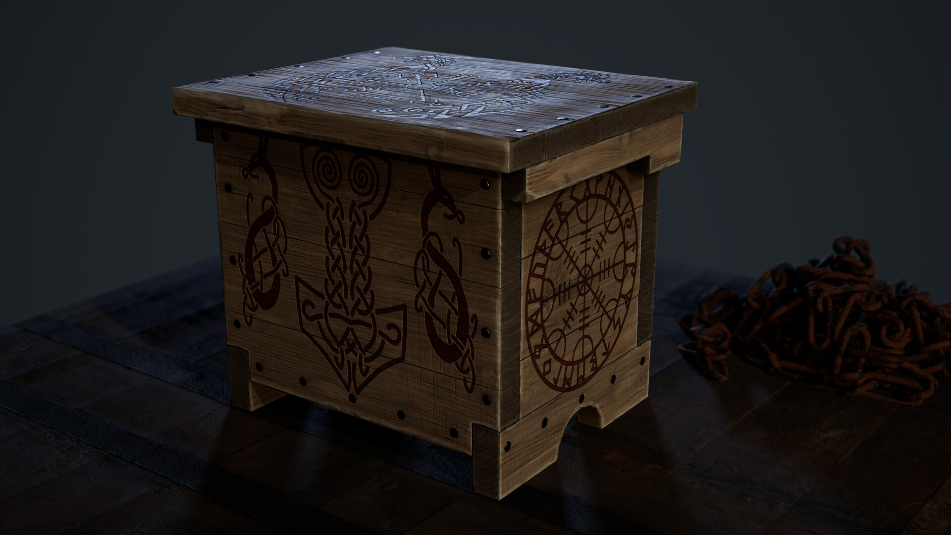 ArtStation - Wooden Viking Chest