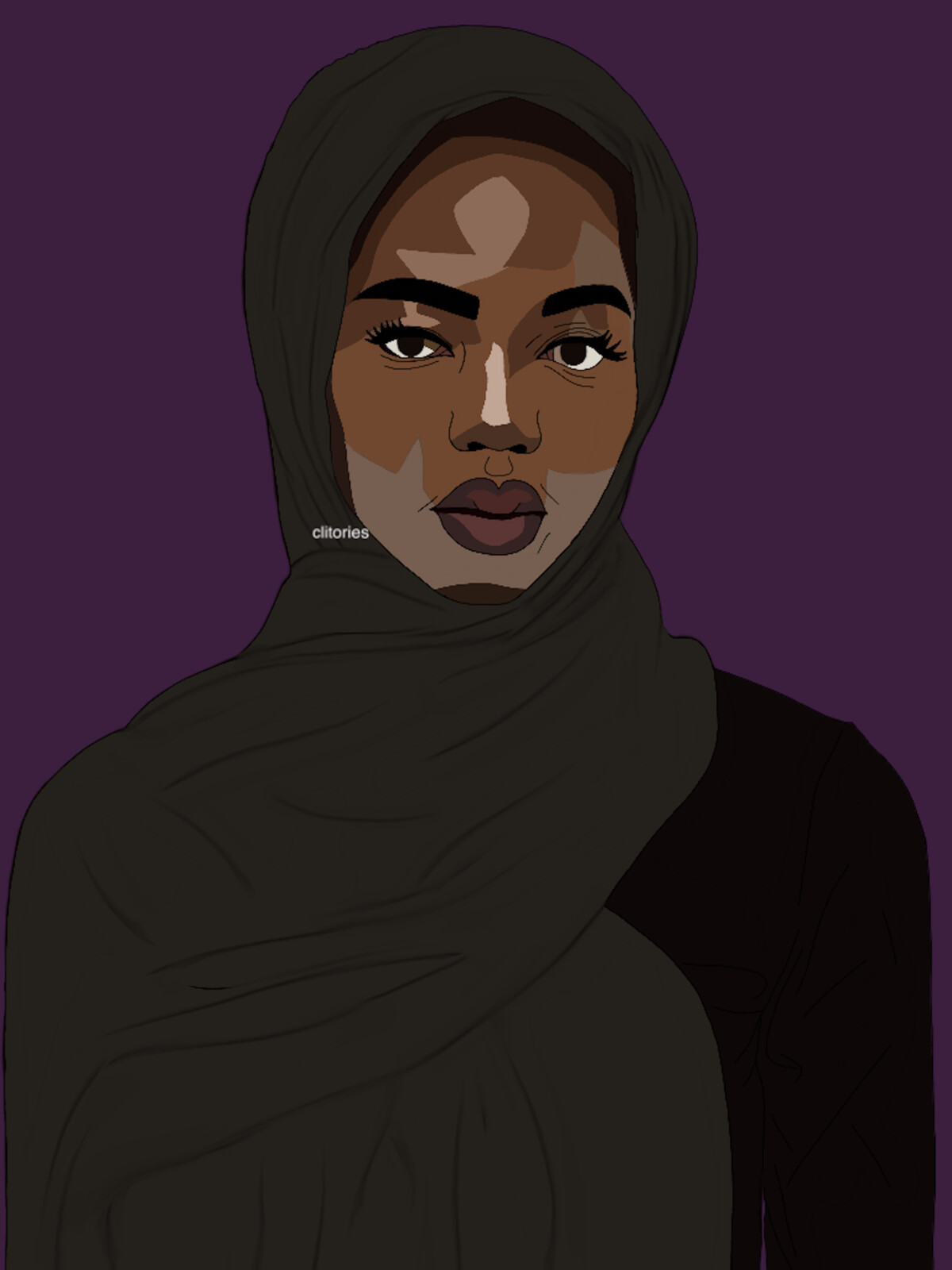 Rukaya Springle - Blackout Hijabi Portrait