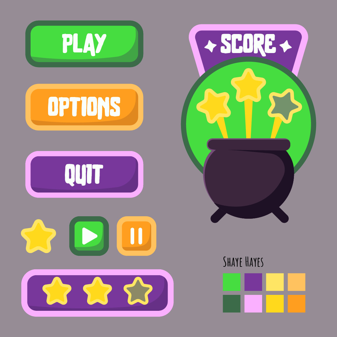 ArtStation - Spooky Game UI