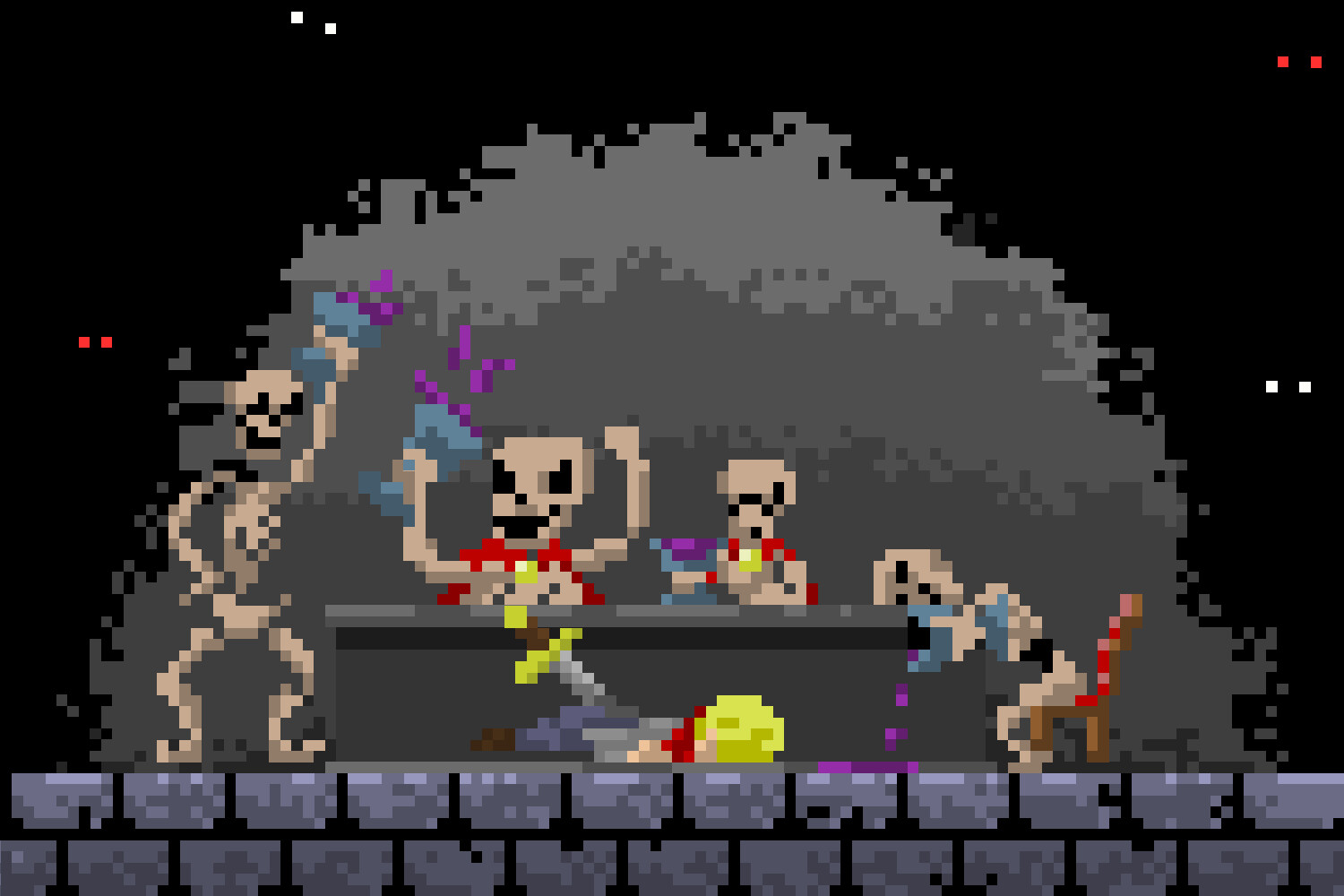 ArtStation - Skeleton gang pixel art