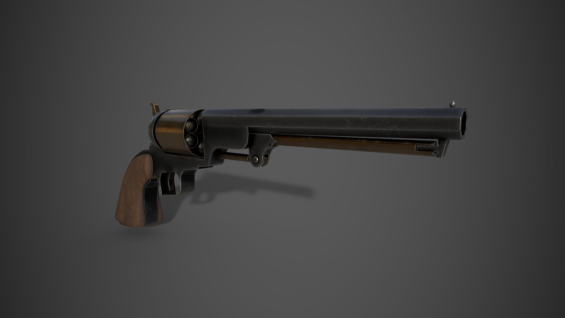 ArtStation - 1851 American navy service revolver