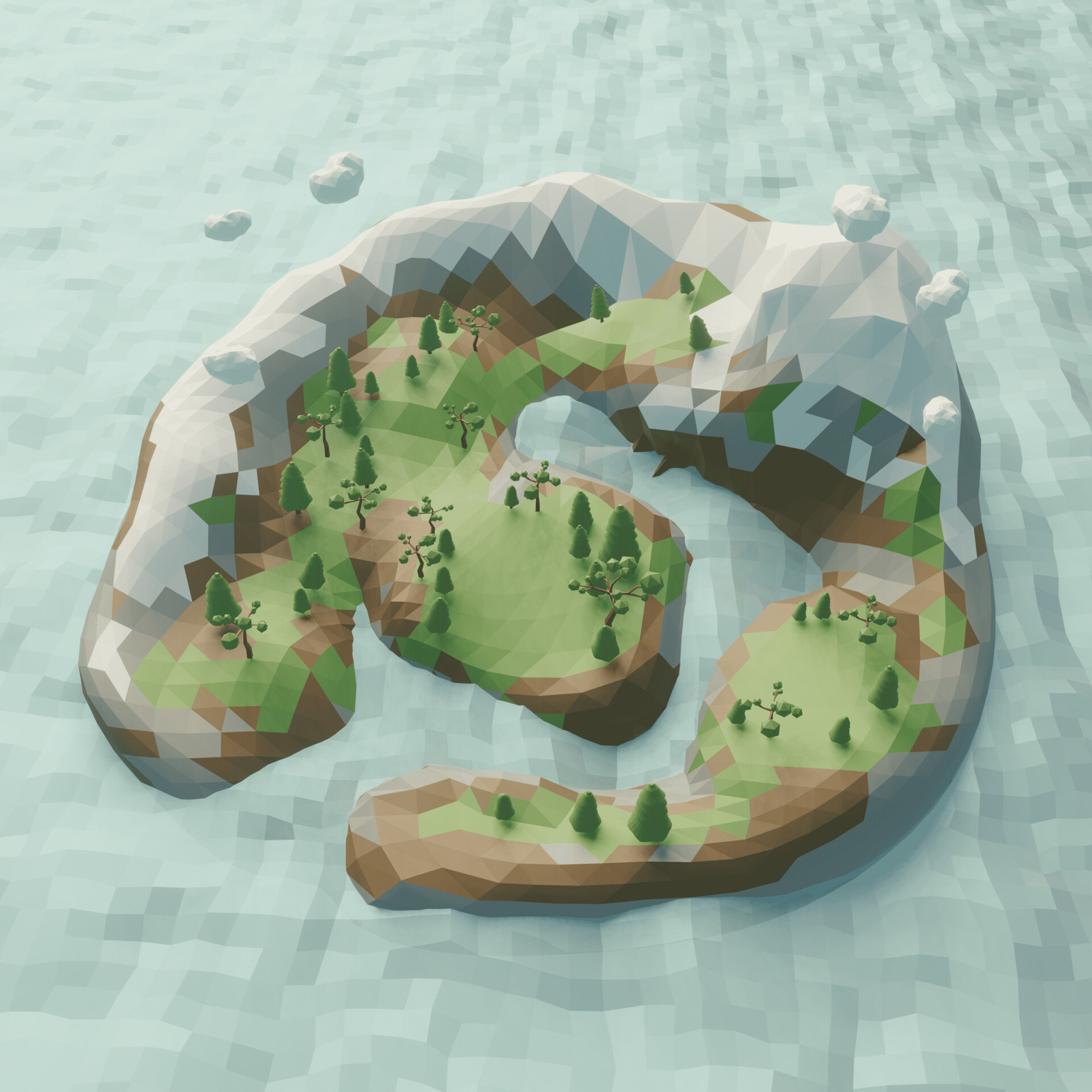 ArtStation - Low Poly Terrain