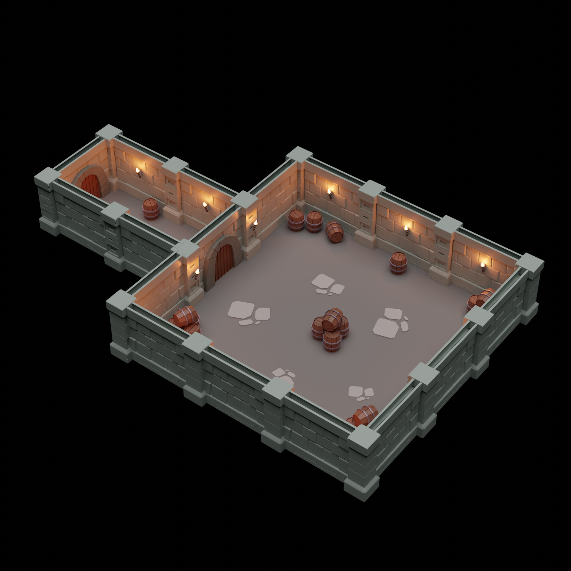 ArtStation - Low Poly Dungeon
