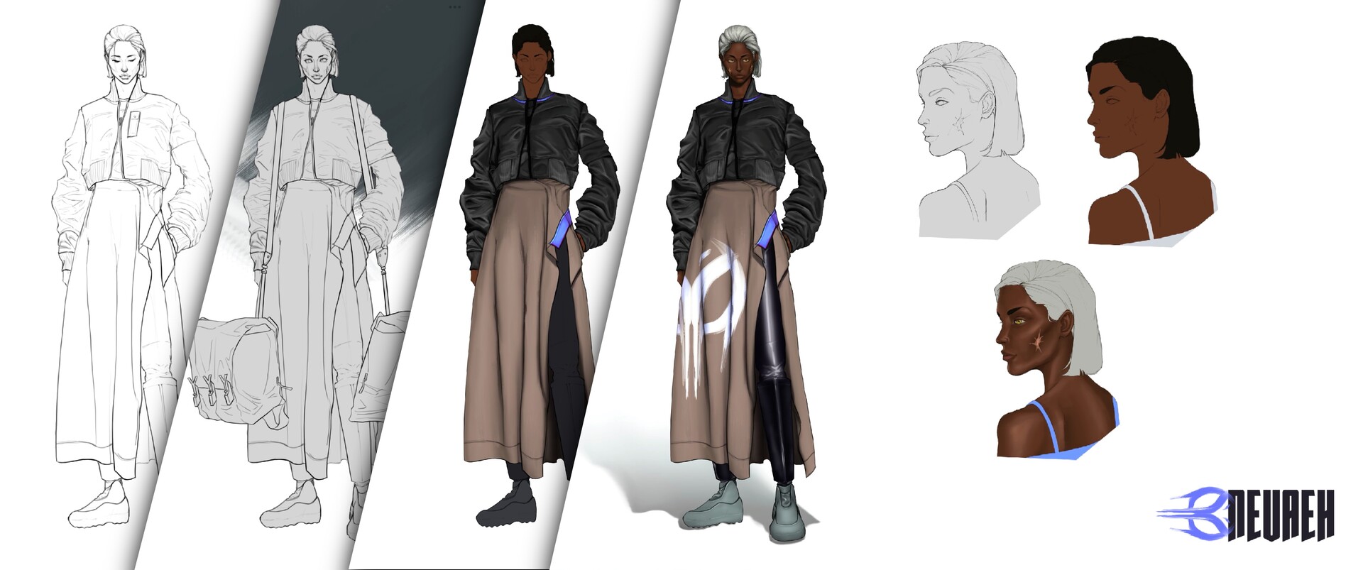 ArtStation - “NEVAEH” concept character for a RPG type videogame