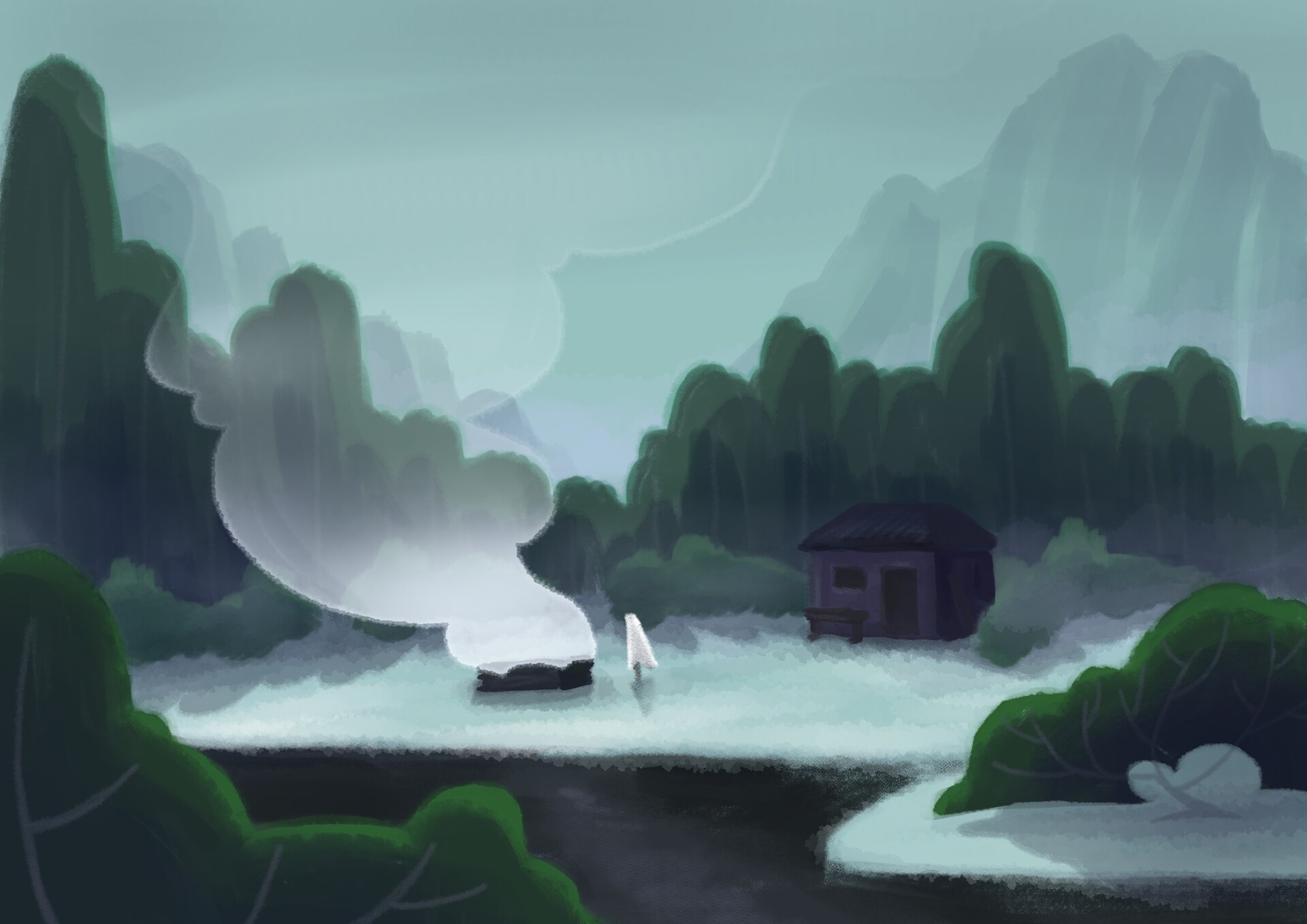 Eric Monk-Steel - Omen of the Lake - Concept Art