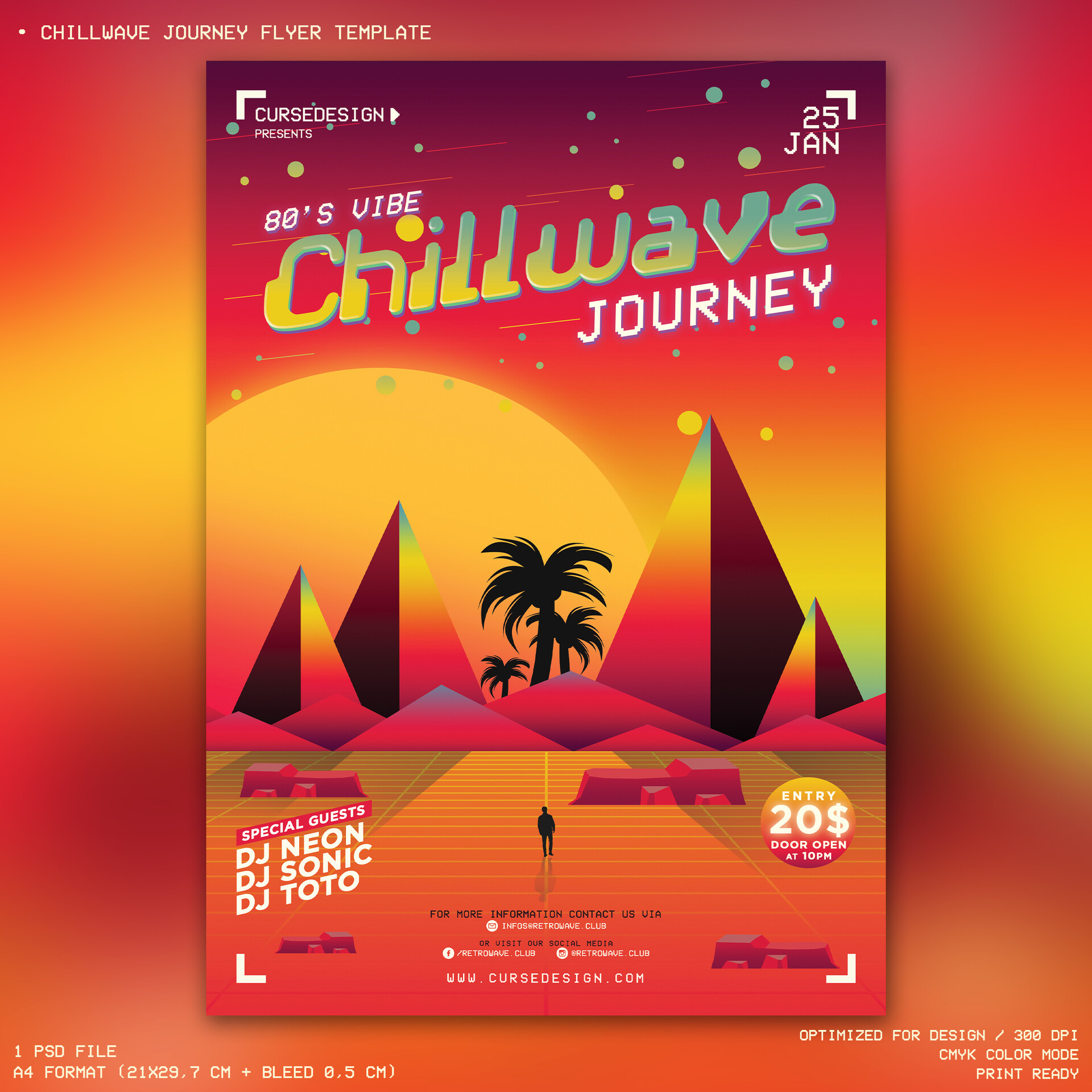 Cursedesign - Chillwave Journey Flyer Template