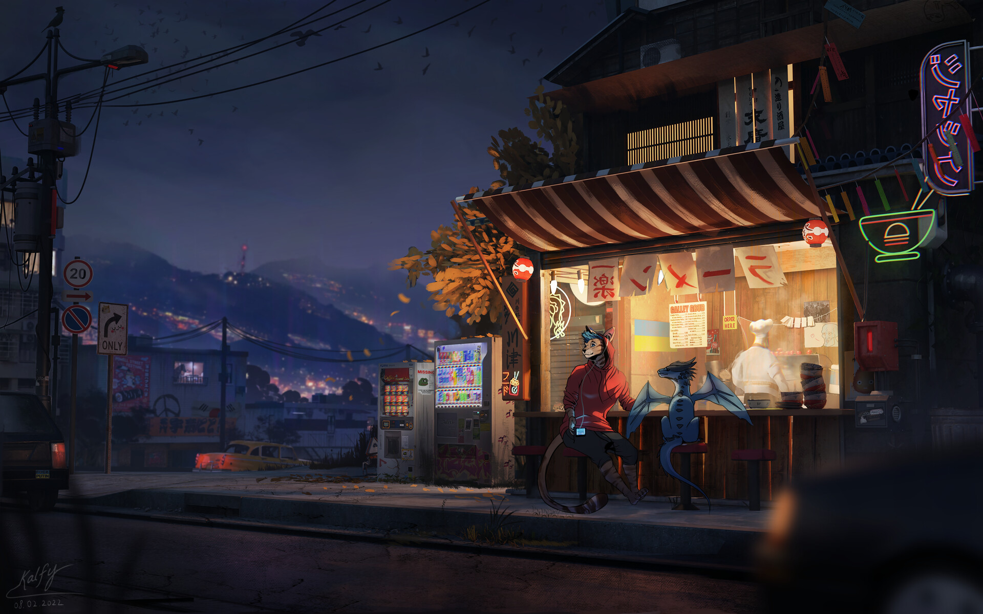 ArtStation - Late Night Cafe