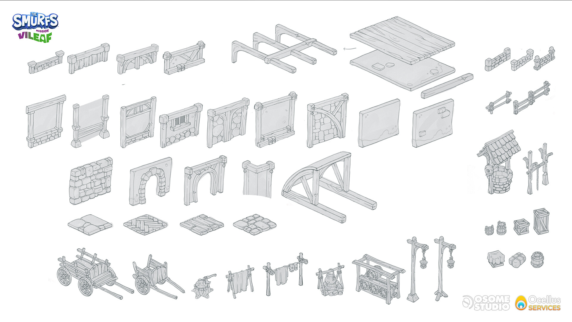 Ocellus - SERVICES - The Smurfs: Mission Vileaf - Human Props Concept