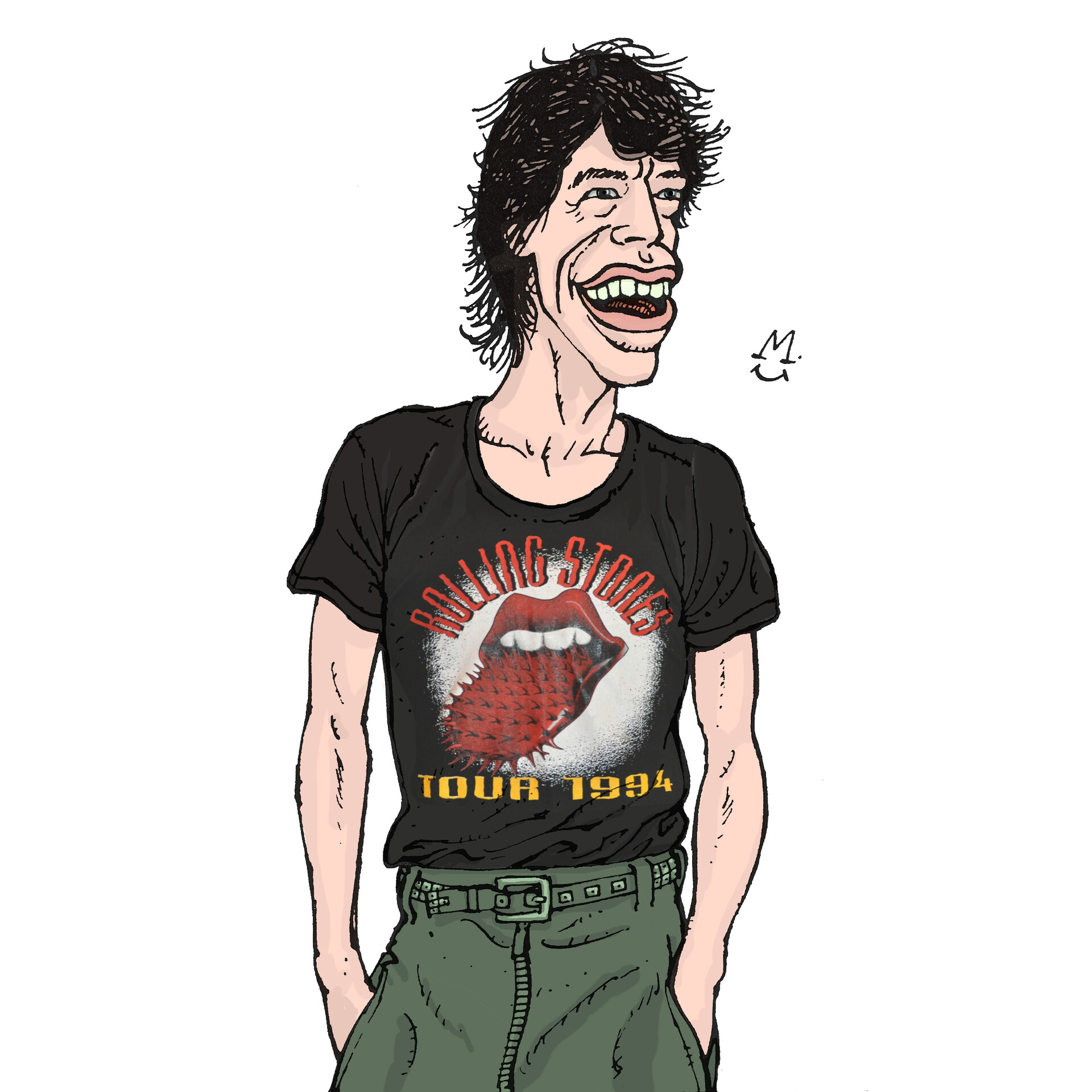 mick jagger cartoon