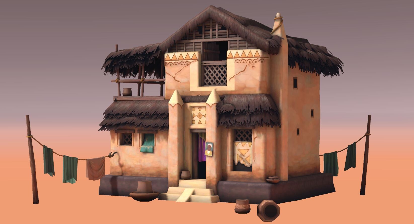 ArtStation - Thatch Cottage Model