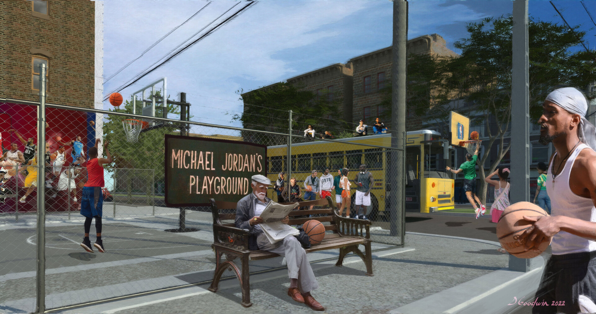 ArtStation - Set Design / Illustration for “ Hoop Bus “ commercial spot.