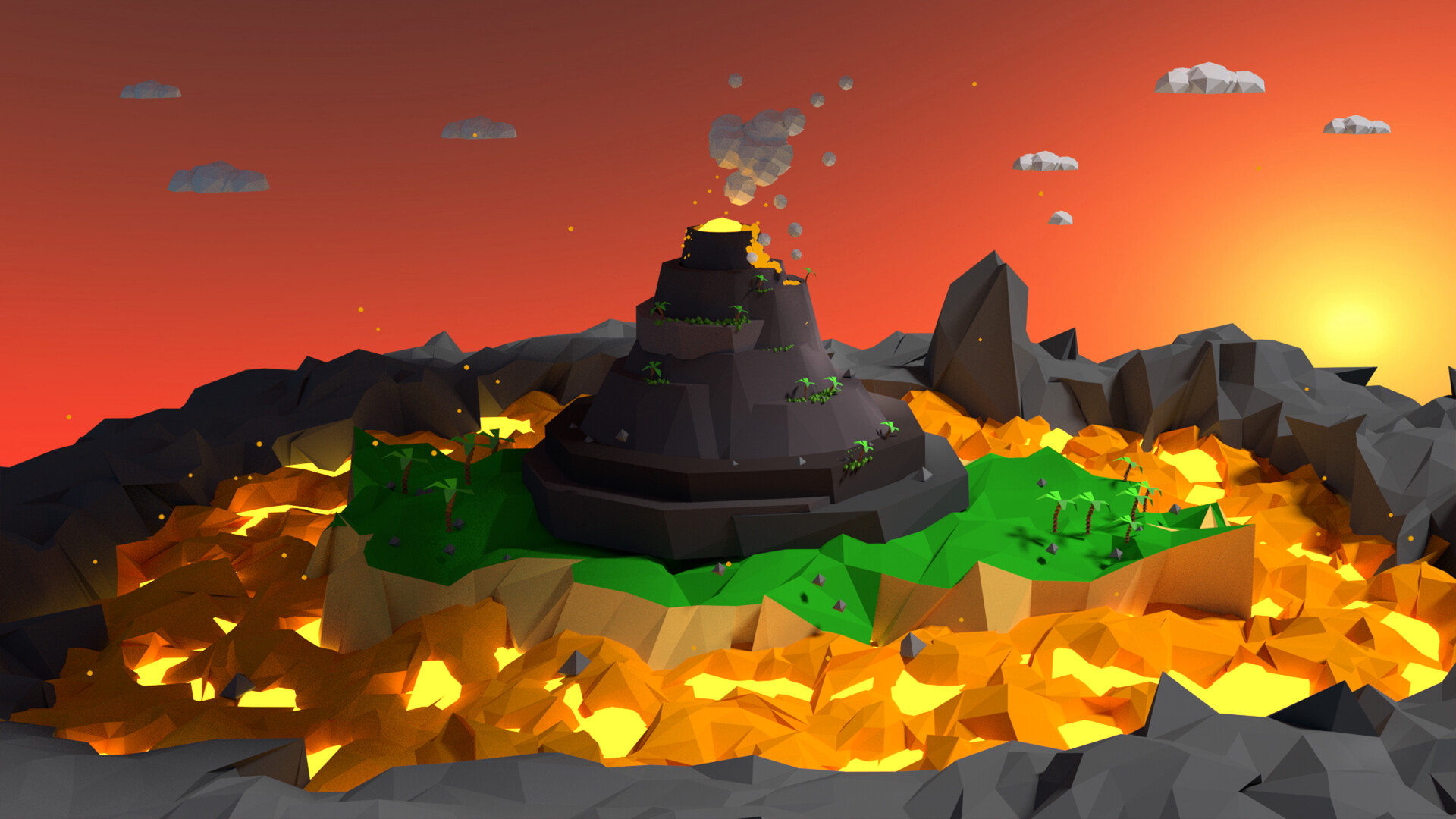 ArtStation - Low Poly Landscapes