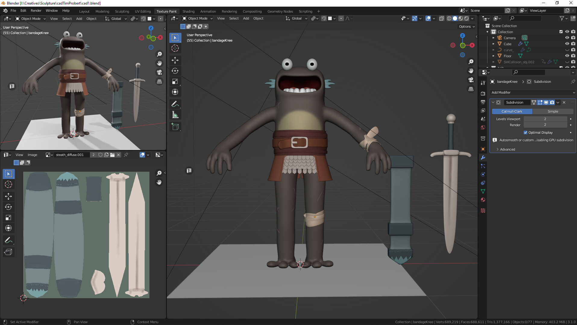 Brune Marie de Miscault - Cad fan art, from Lightfall by Tim Probert