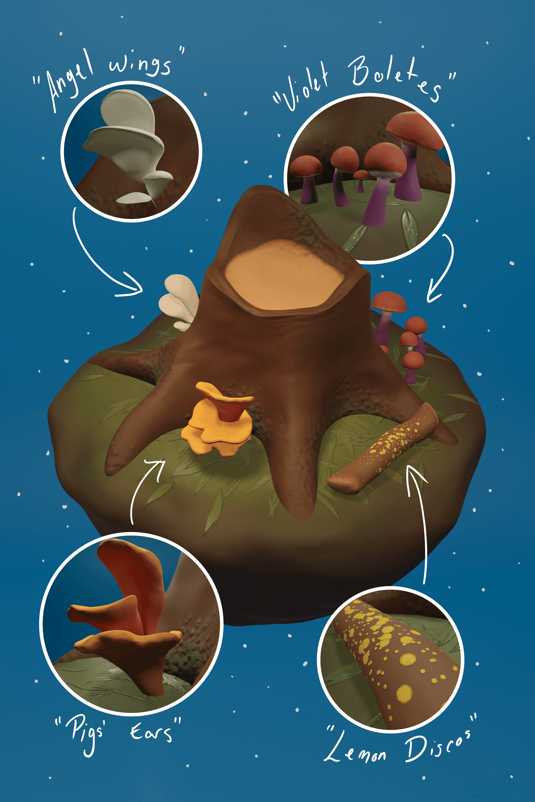 ArtStation - Happy Little Shrooms