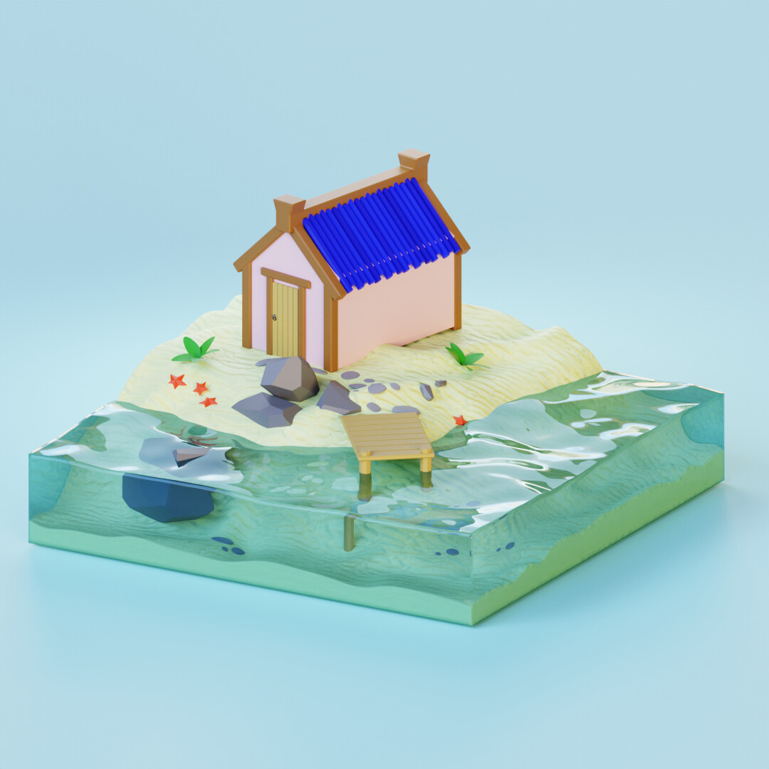 ArtStation - Low Poly scene