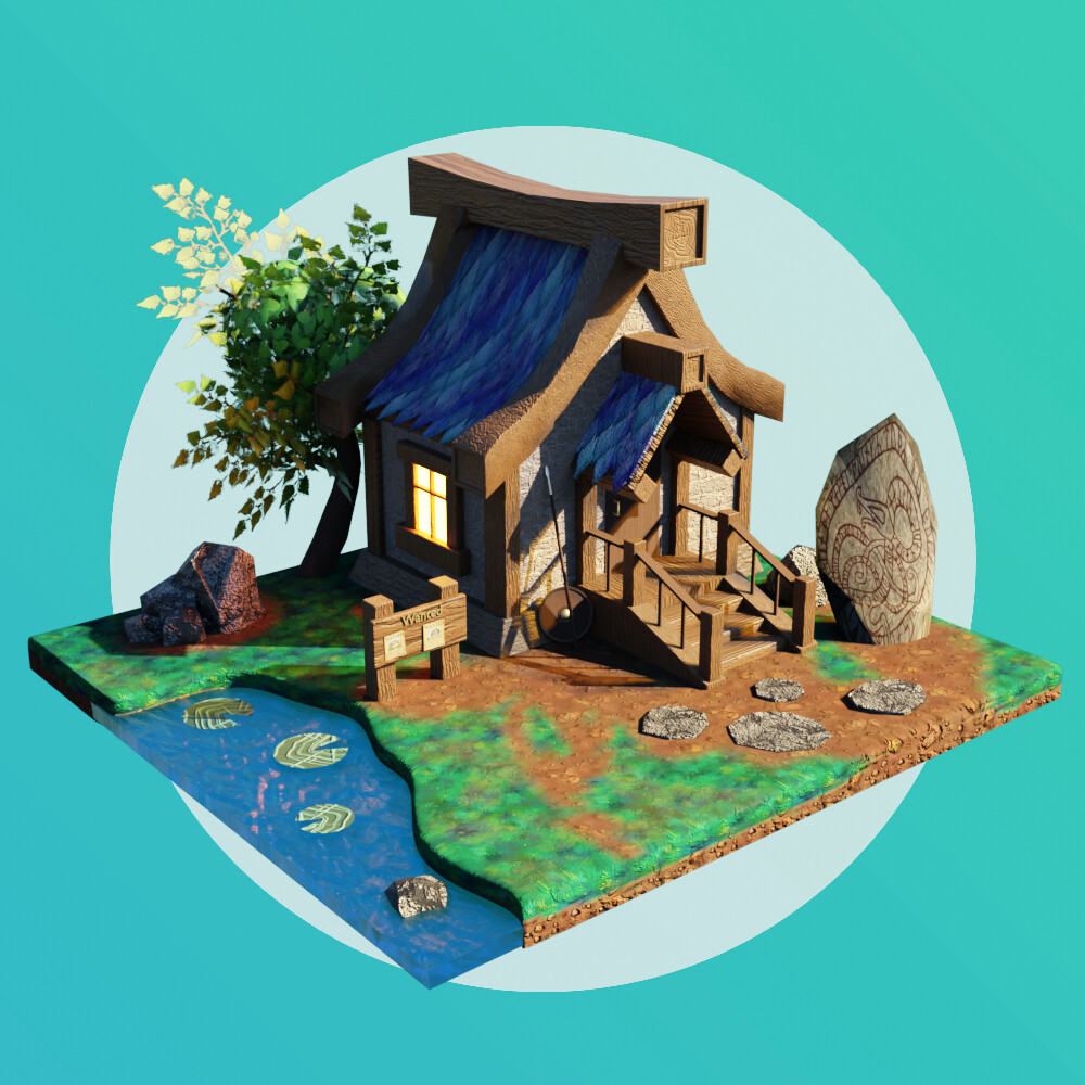 ArtStation - The viking hut