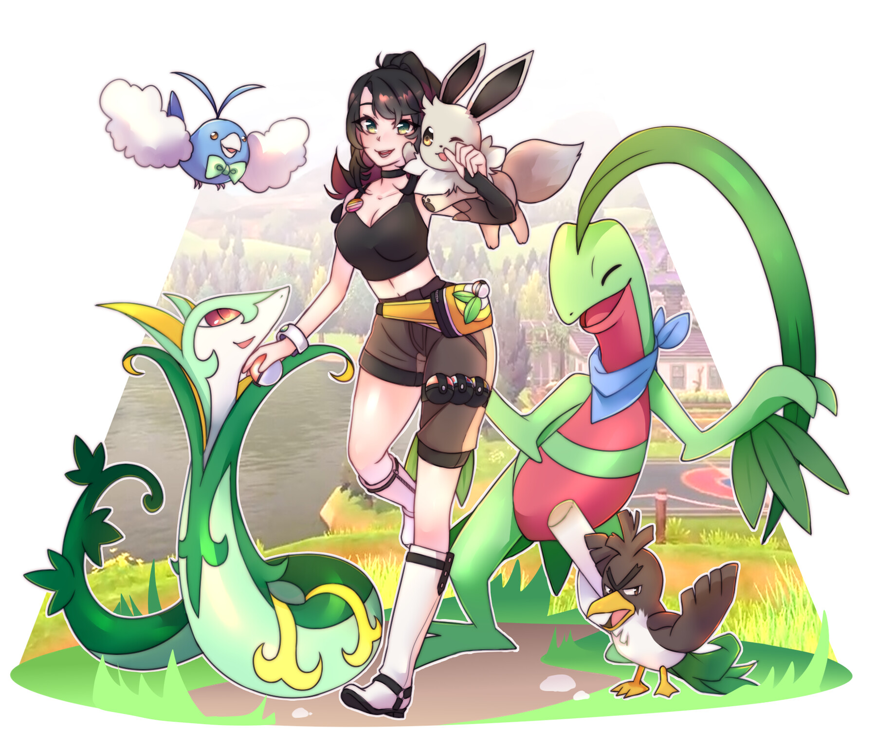 how to draw girl pokemon trainers